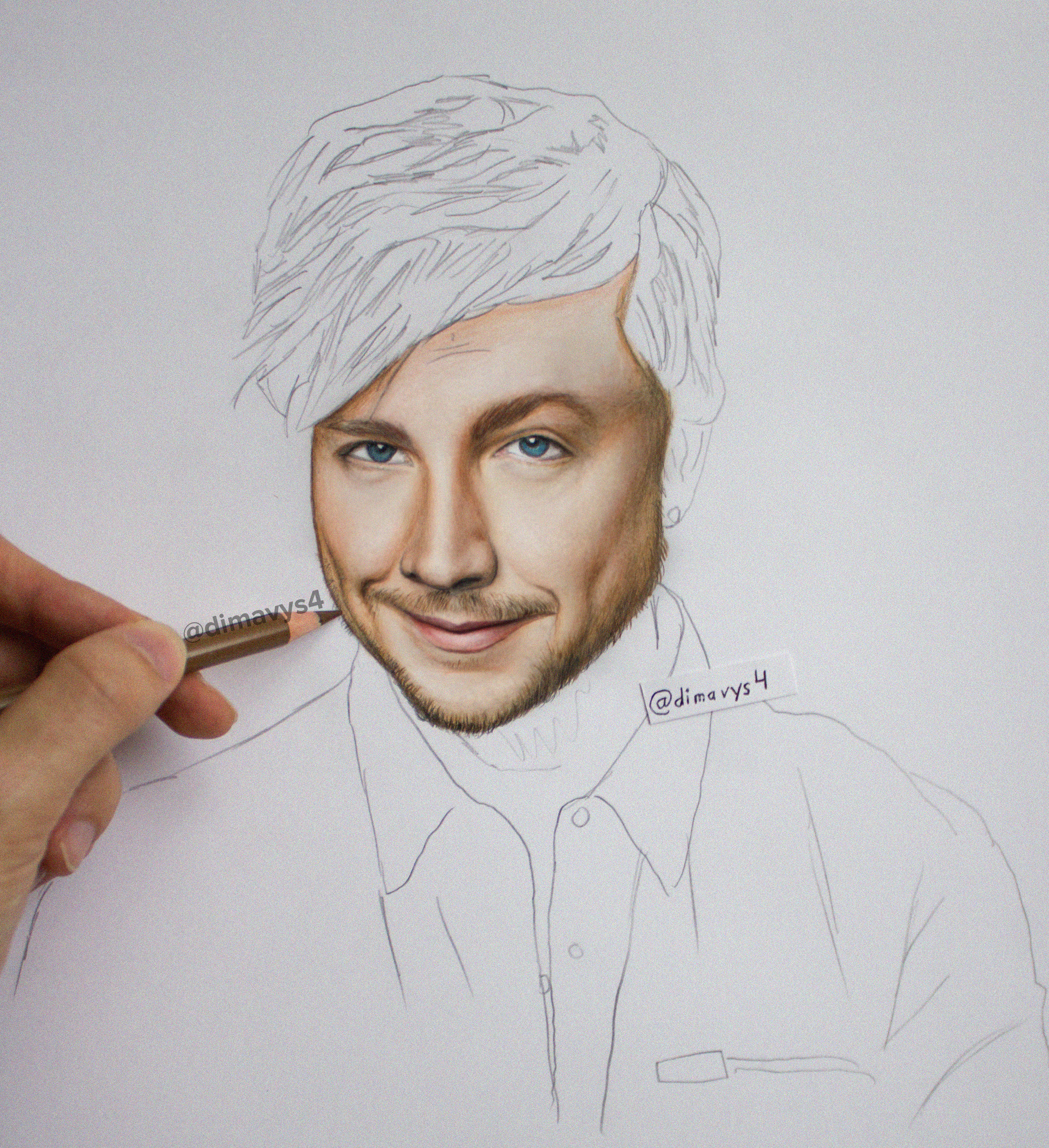 Dmitry Vysotsky - Pencil Drawing of Samu Haber