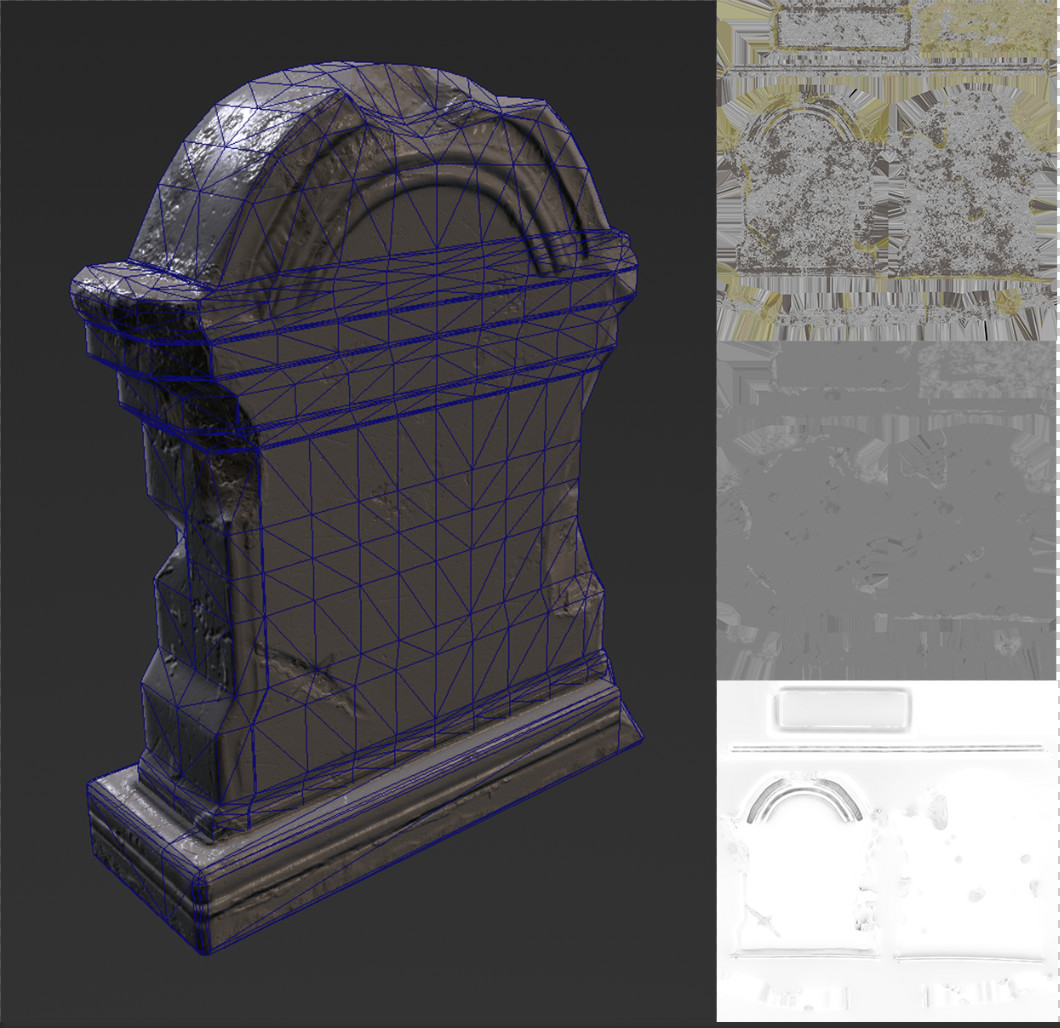 ArtStation - Realistic Tombstone