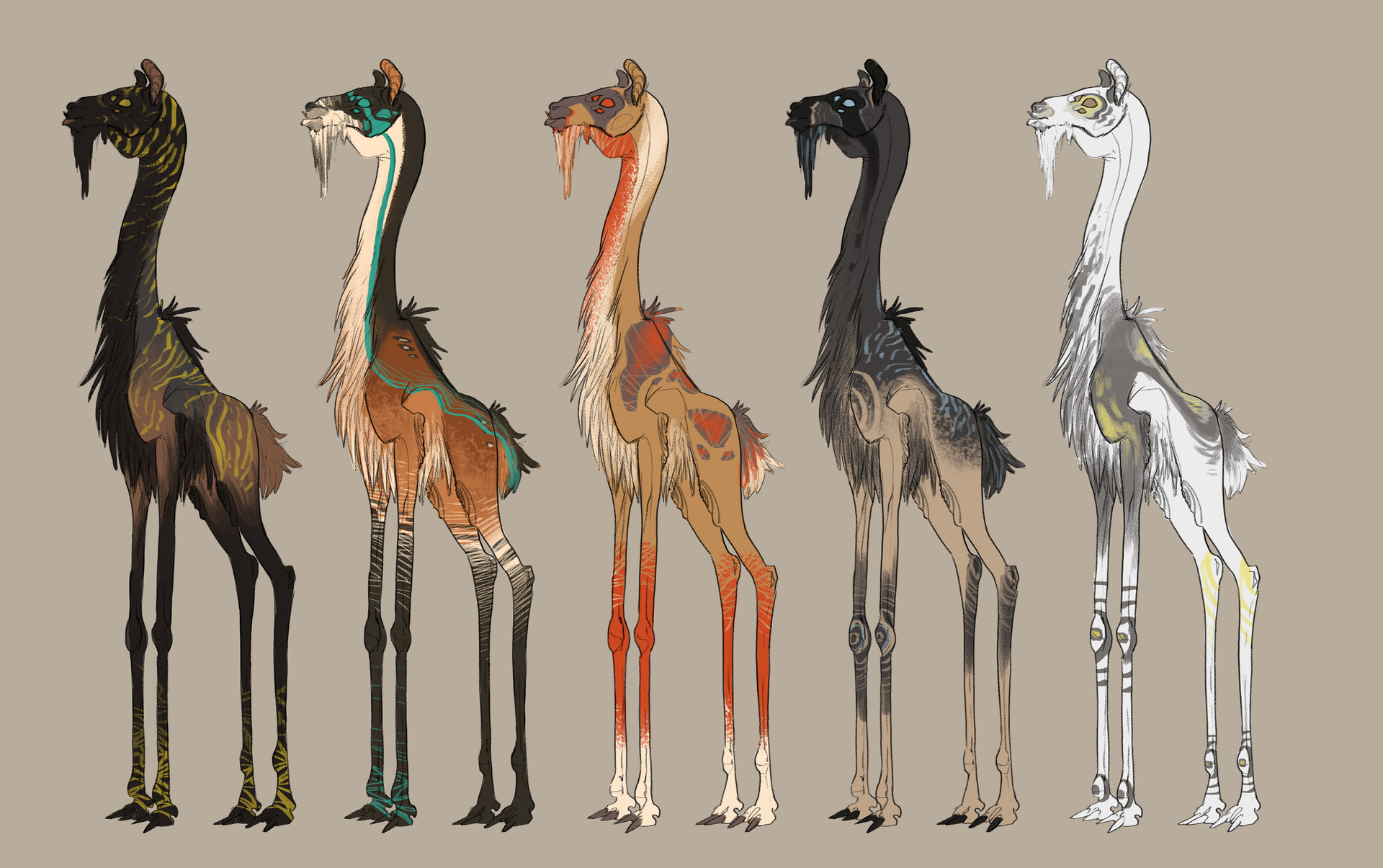 Ivelina V. Kostova - Llama God Creature Design