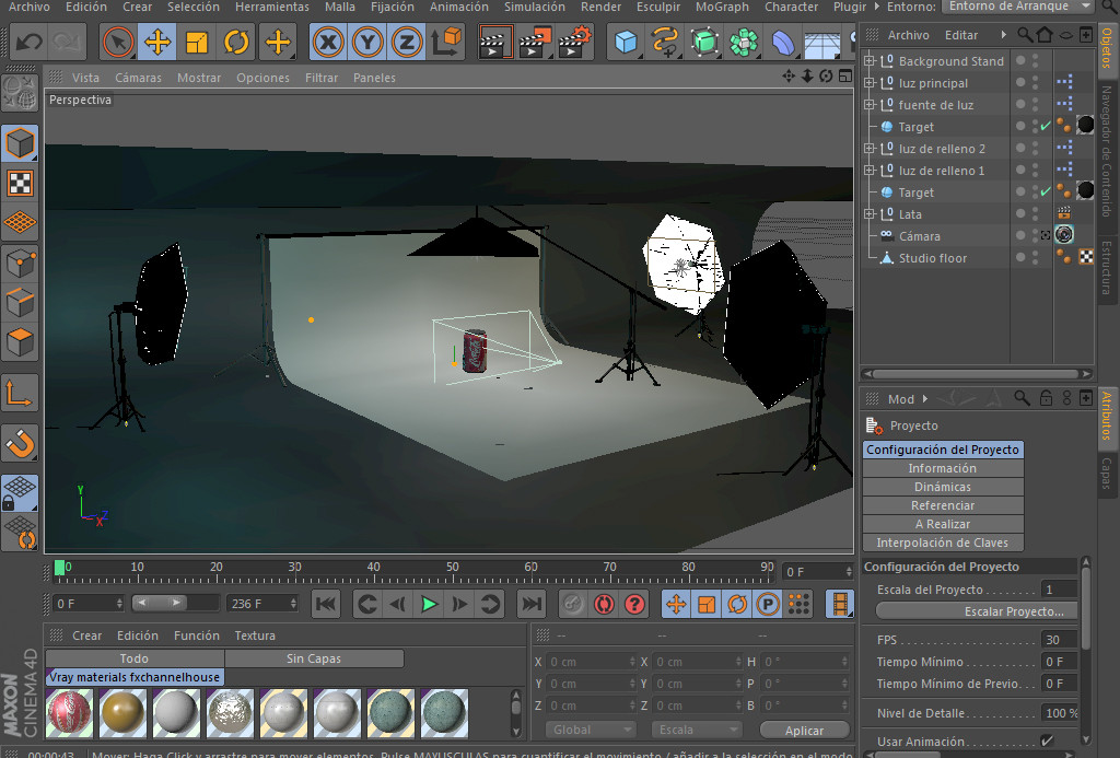 Julca Velásquez - Diseño 3d de producto Coca Cola con V-Ray