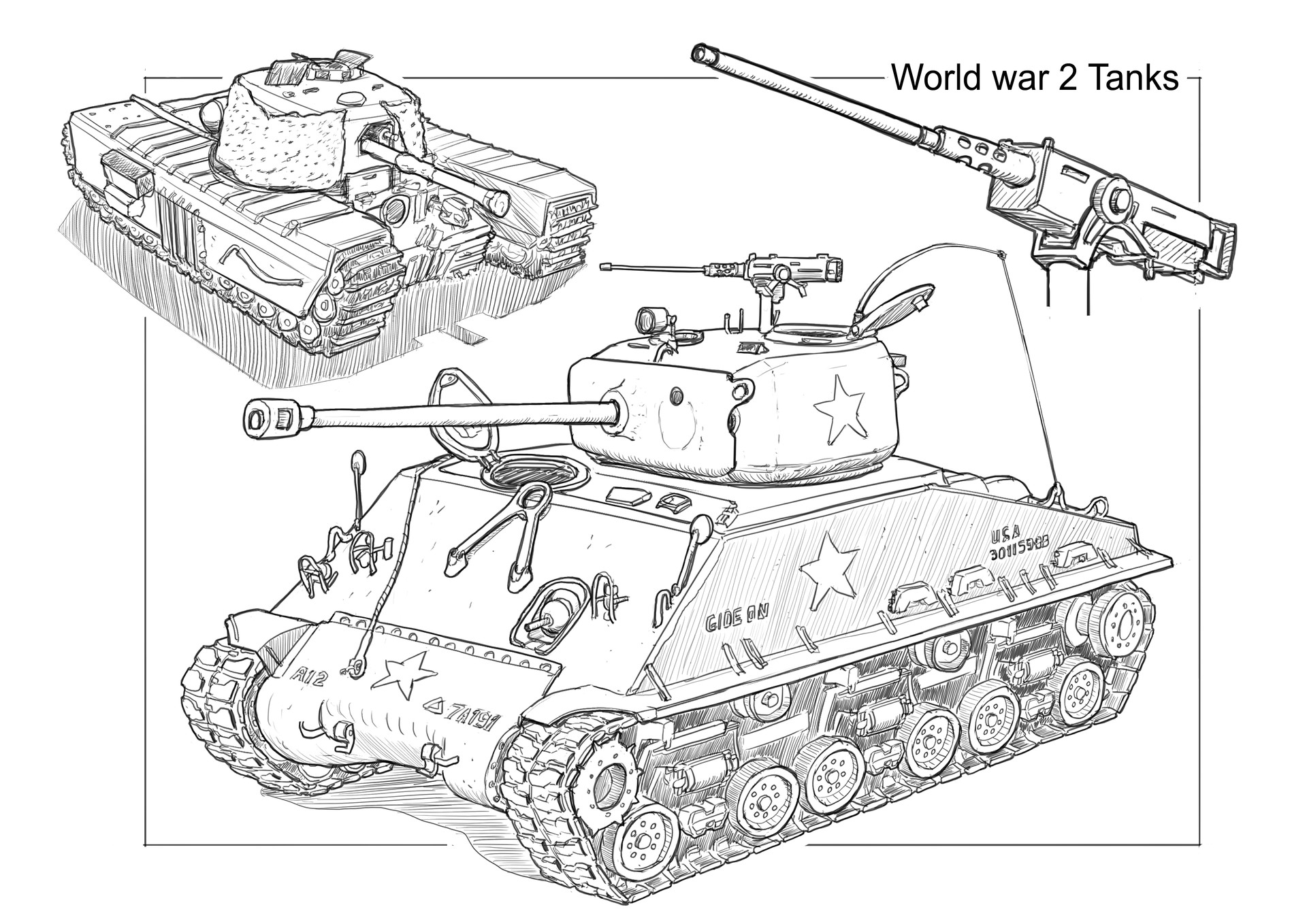 ww11 tanks coloring pages