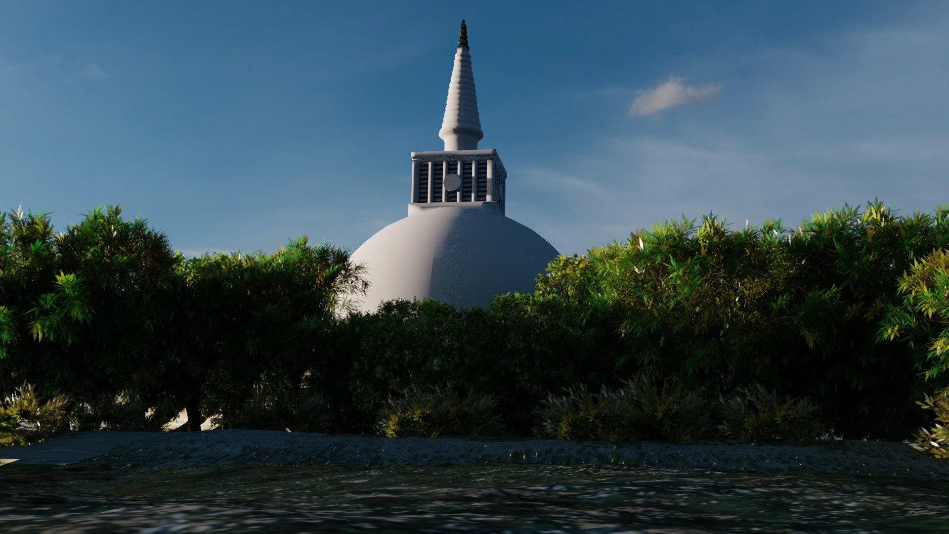 ArtStation - Wawai Dagabai (Stupa and Tank)