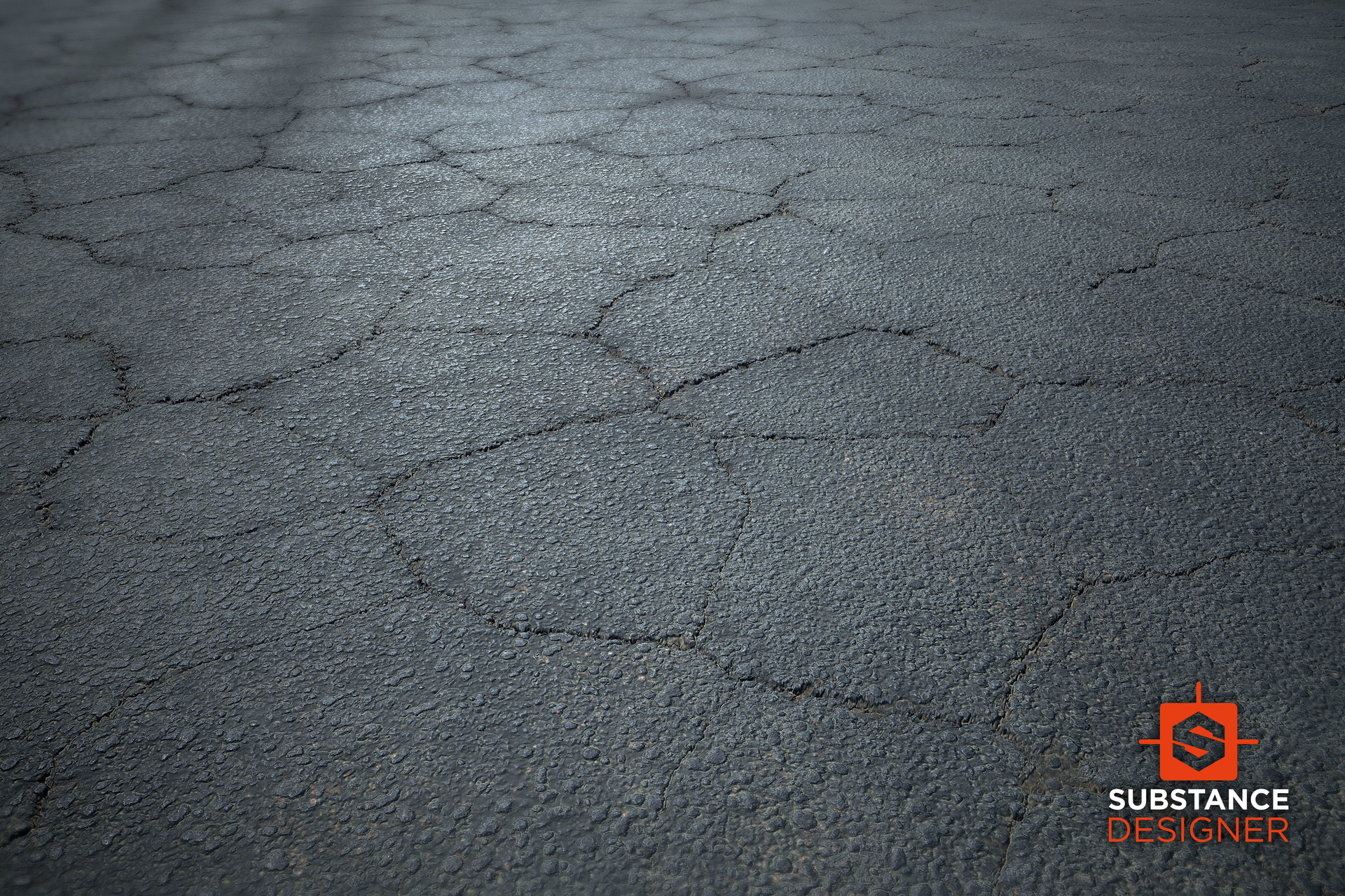 ArtStation - Cracked Asphalt and Station asphalt with gum - Substance ...