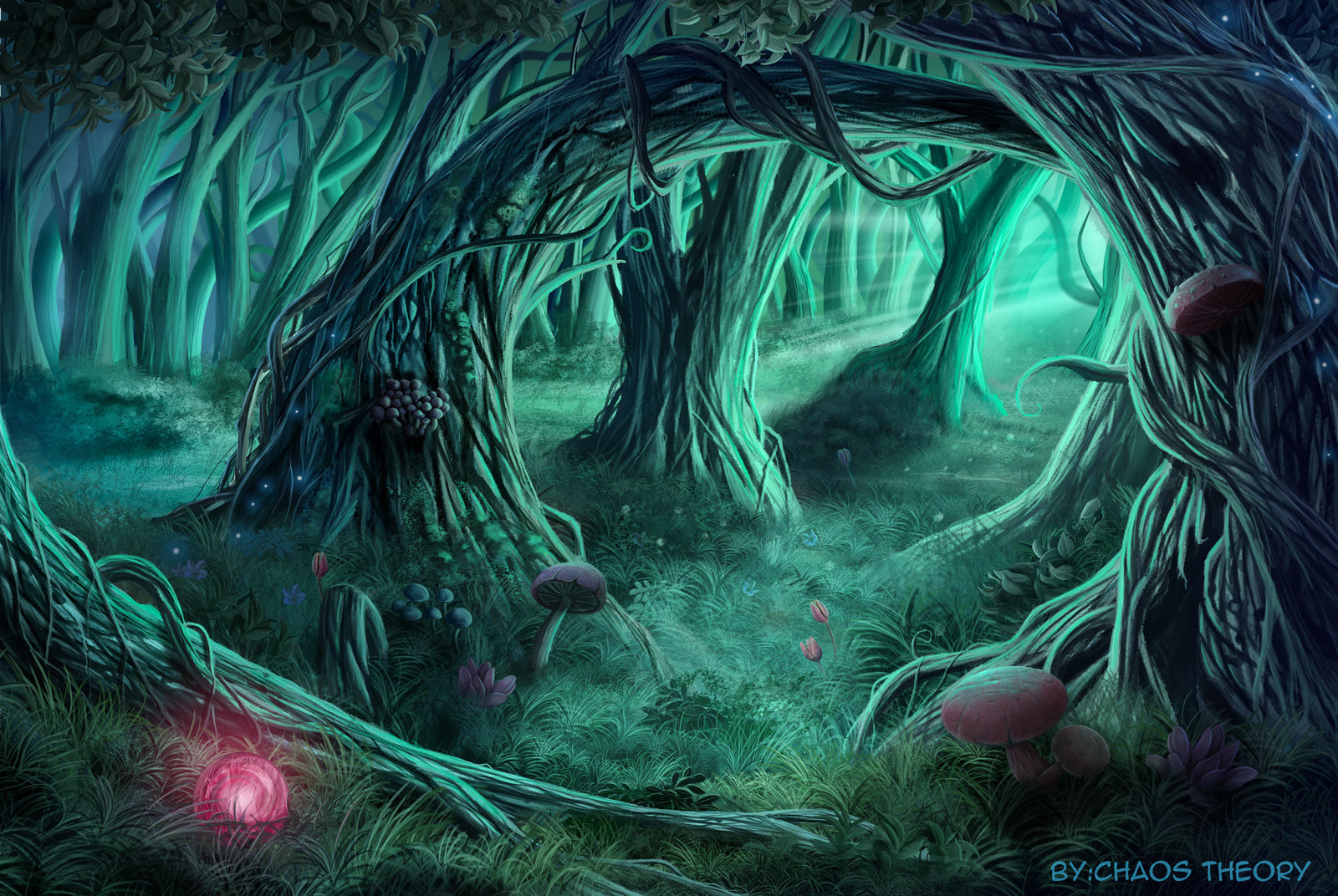 ArtStation - Sleeping Forest FF7