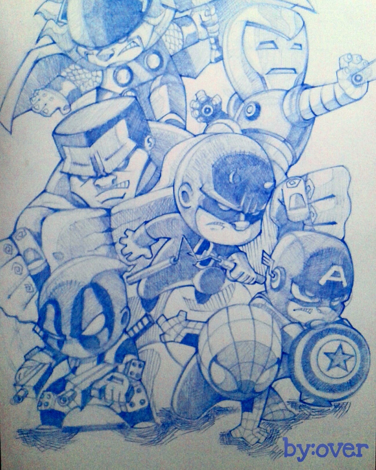 Chibi Marvel Drawing