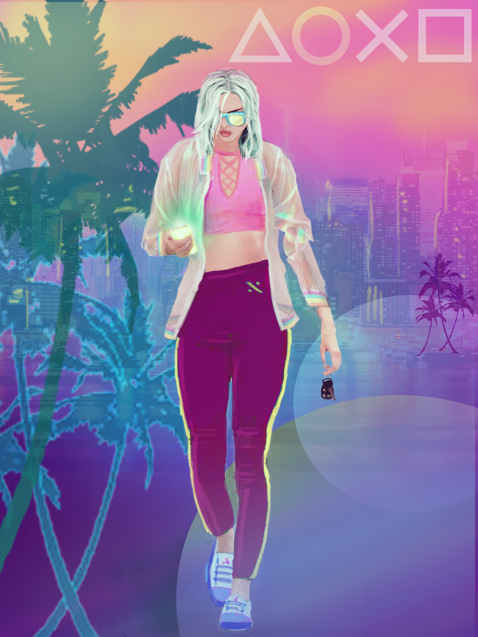 ArtStation - ~Vaporwave girl~