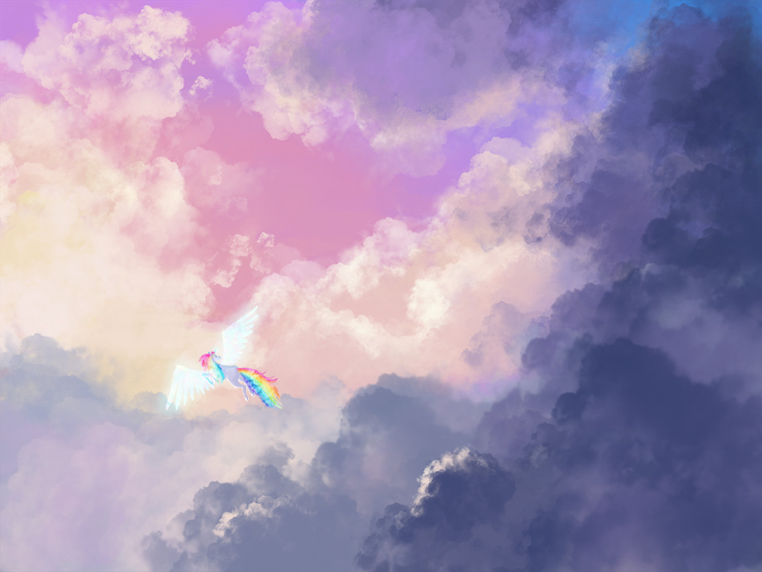 Cotton Candy Sky Background