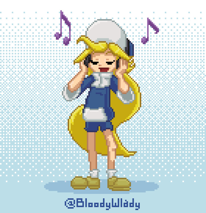 ArtStation - Stella Enjoying Music.