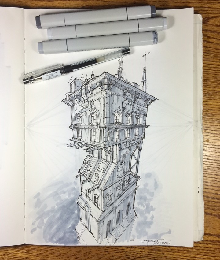 ArtStation - Blade Runner Inspired building