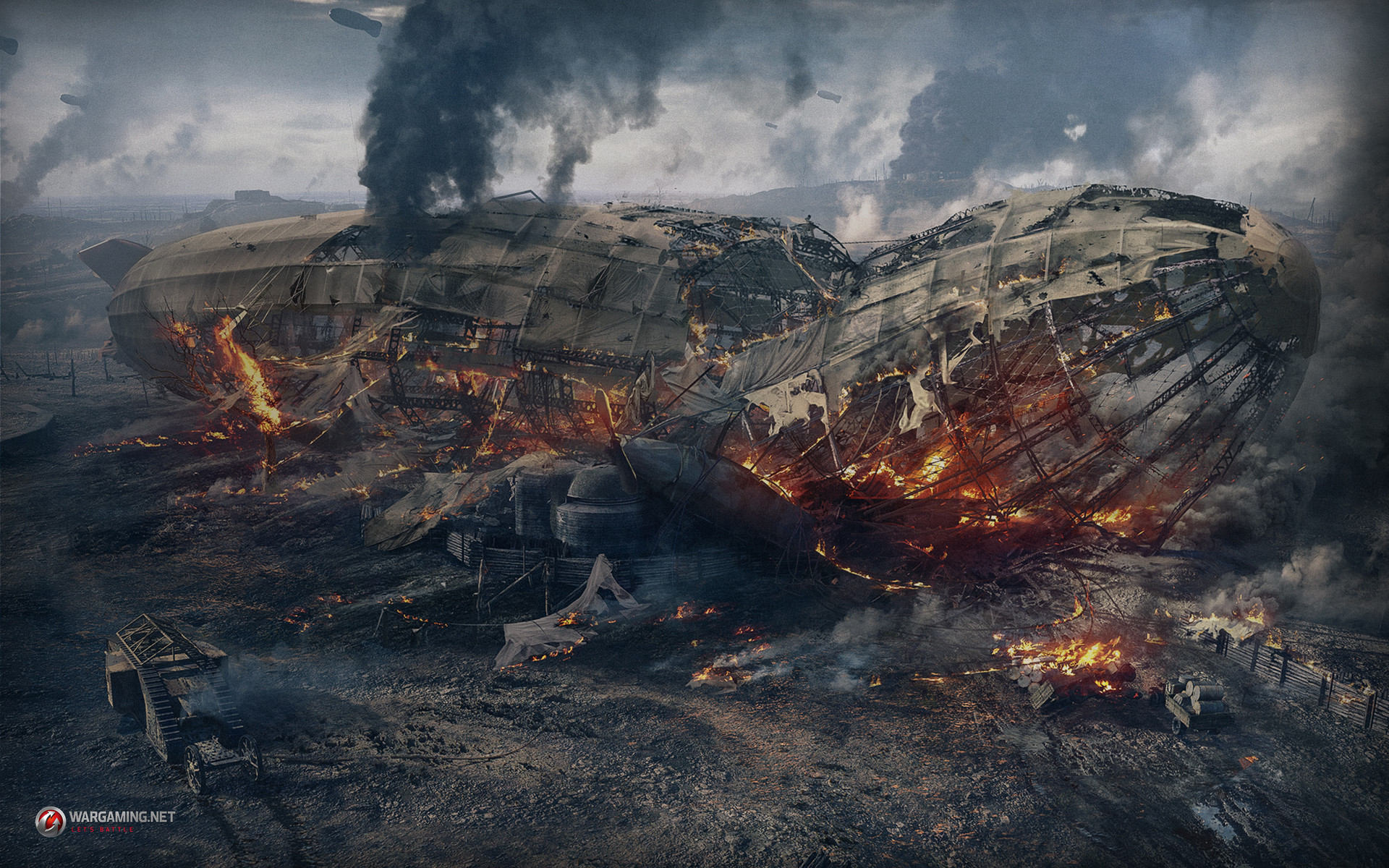 ArtStation - Crashed zeppellin