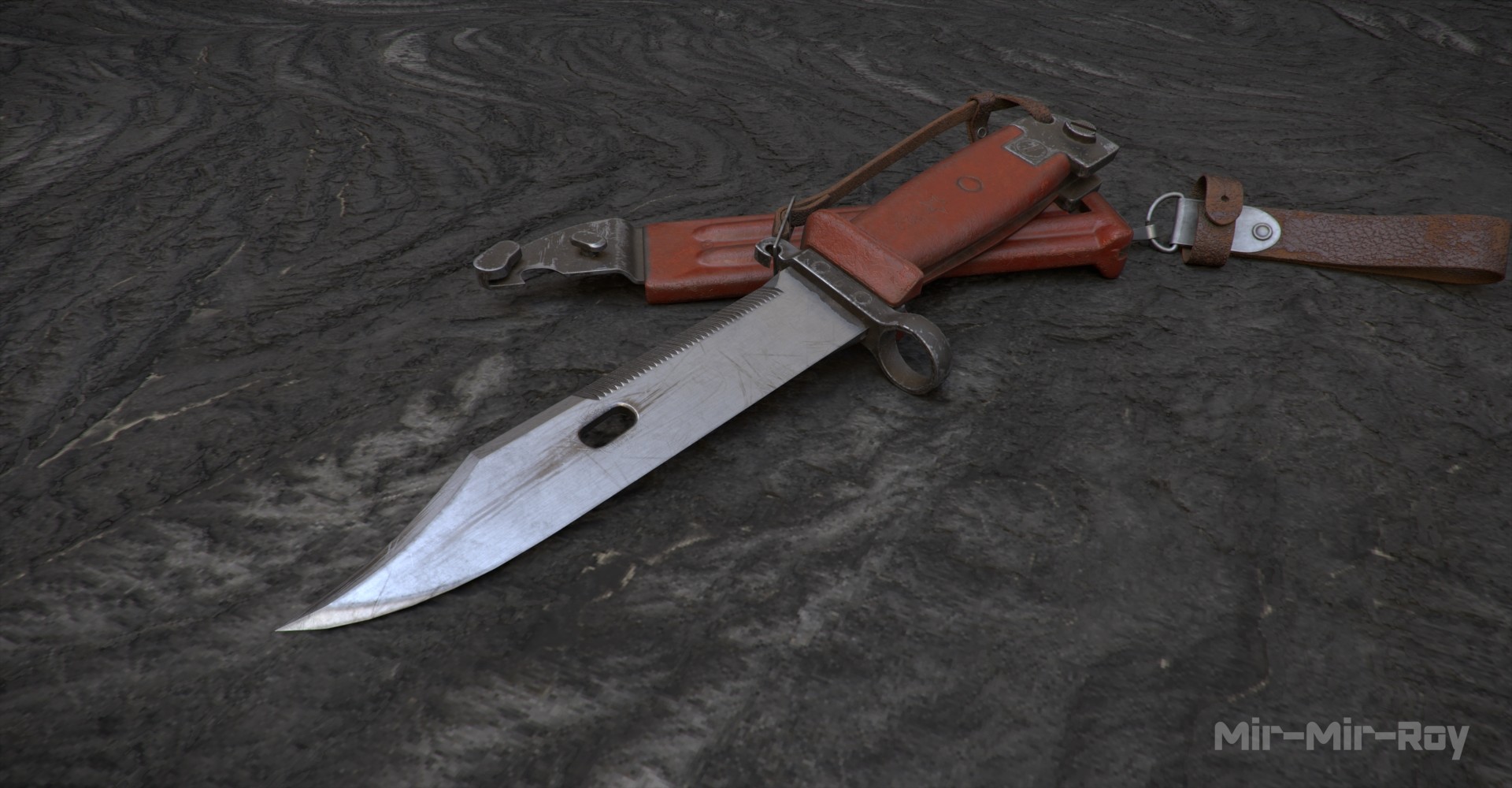 ArtStation - AK knife(Low Poly)