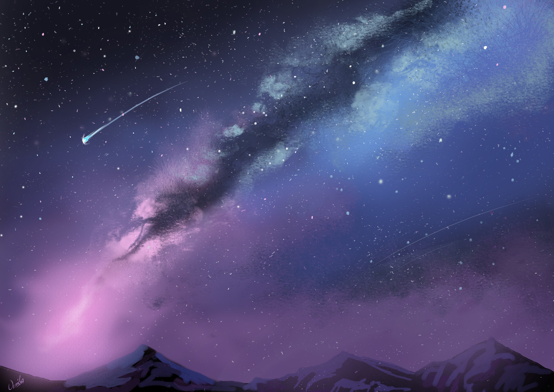 ArtStation - Meteor shower