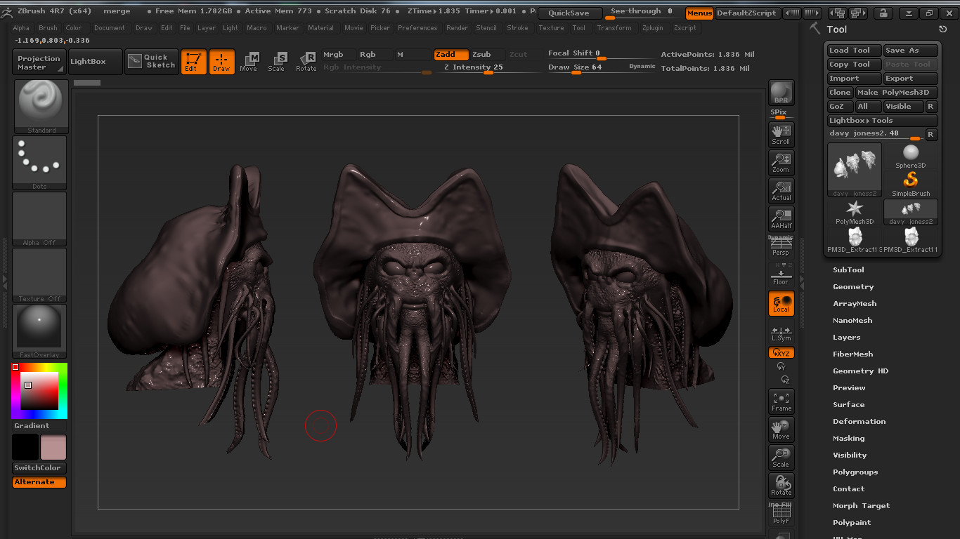 ArtStation - Davy Jones 3D Model Sculpting