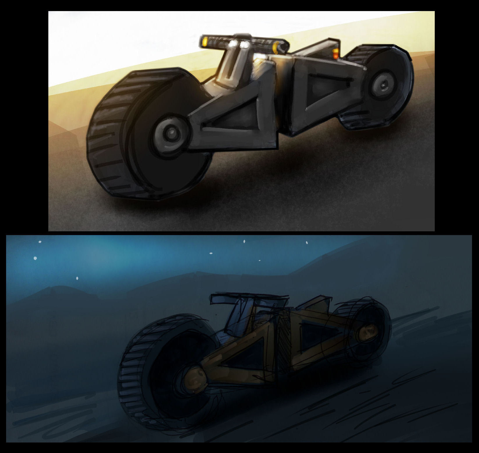 ArtStation - TWIN V TWIN Blocky bike.