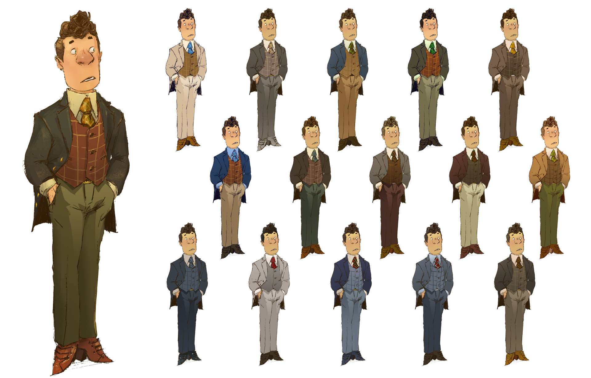 The Landlady Short Story Characters Clipart