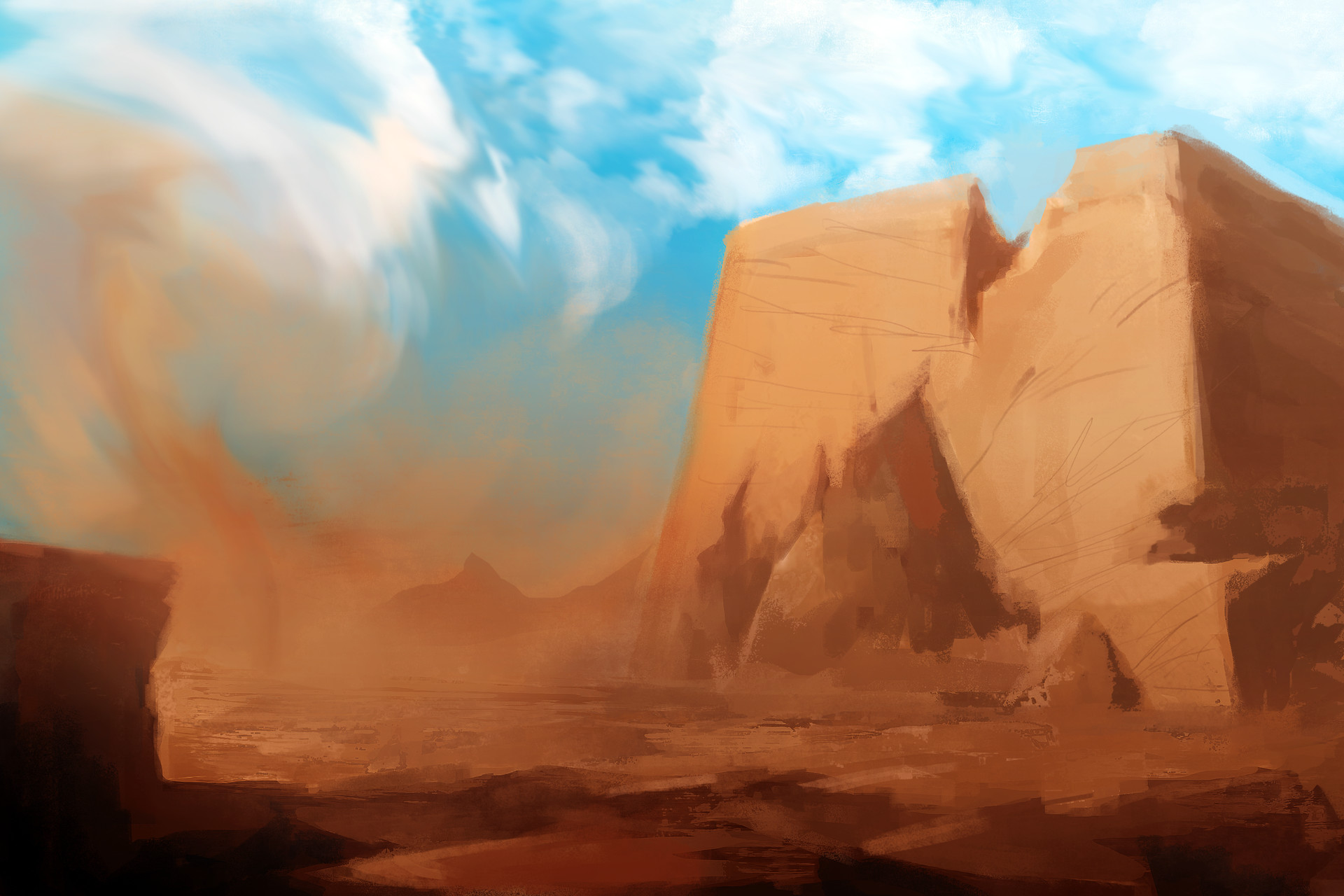 ArtStation - Cube in the Desert