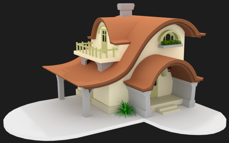 ArtStation - 3D 🏠 Fantasy house