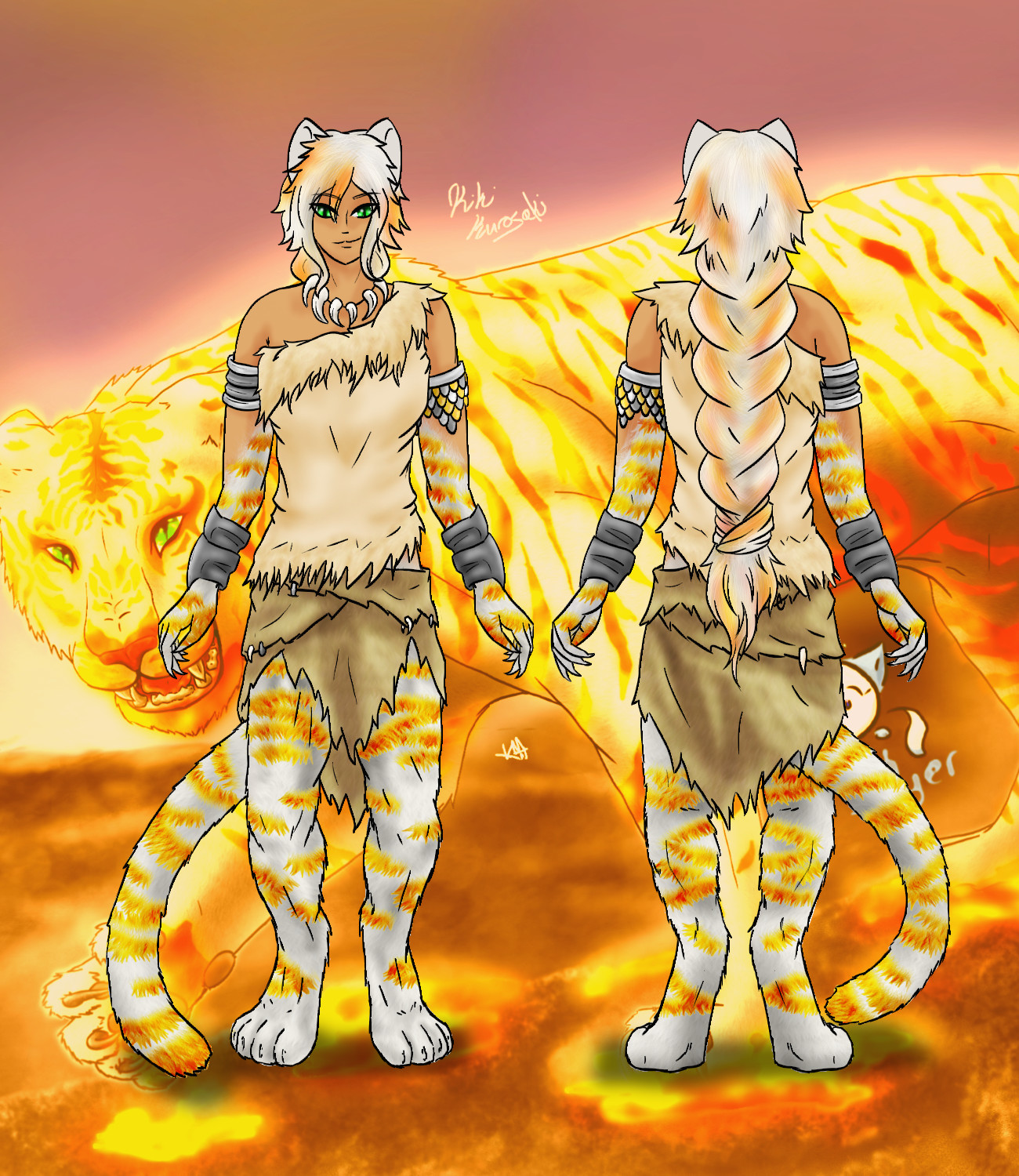 humanoid white tiger