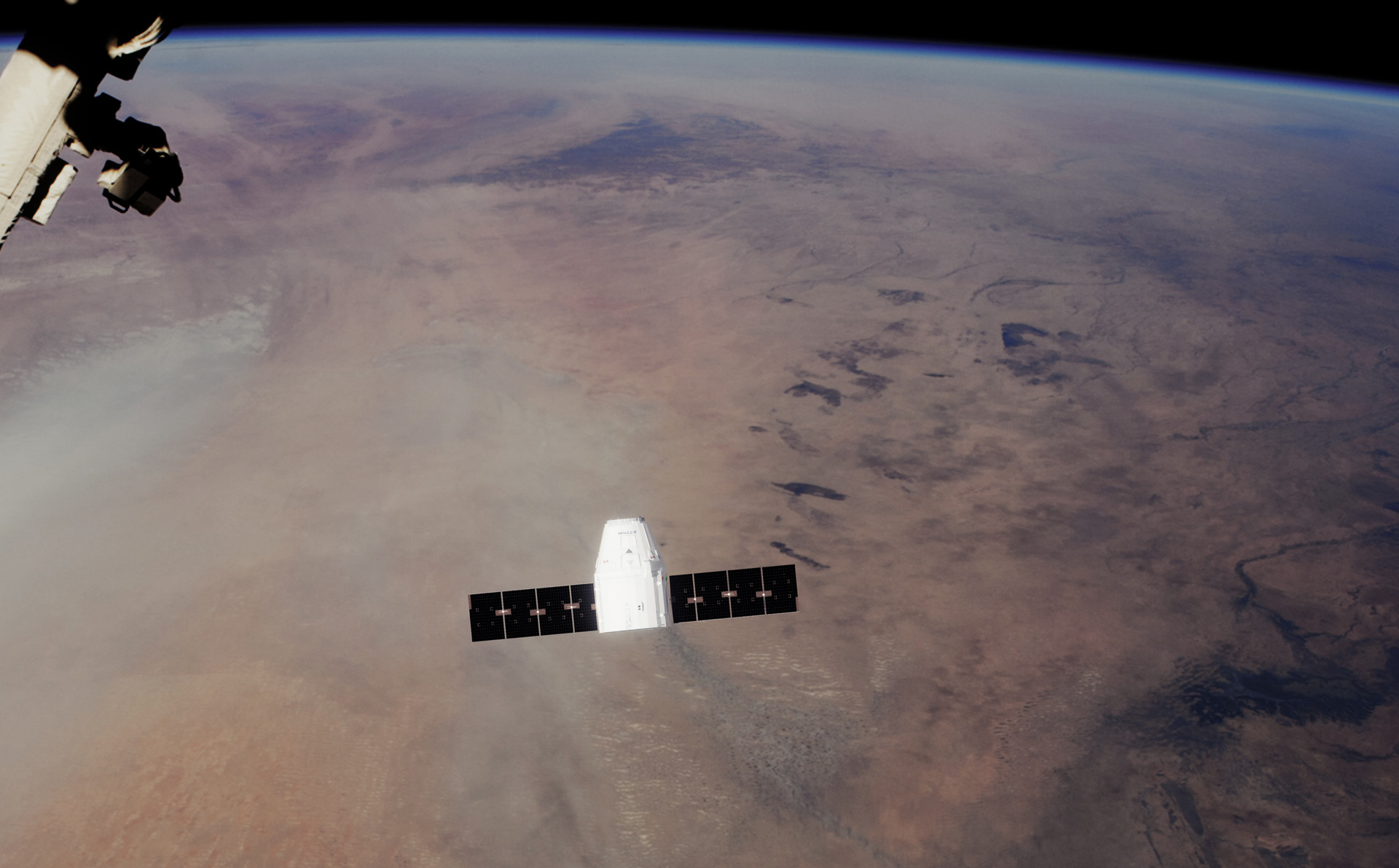 ArtStation - SpaceX Dragon Docking With The ISS