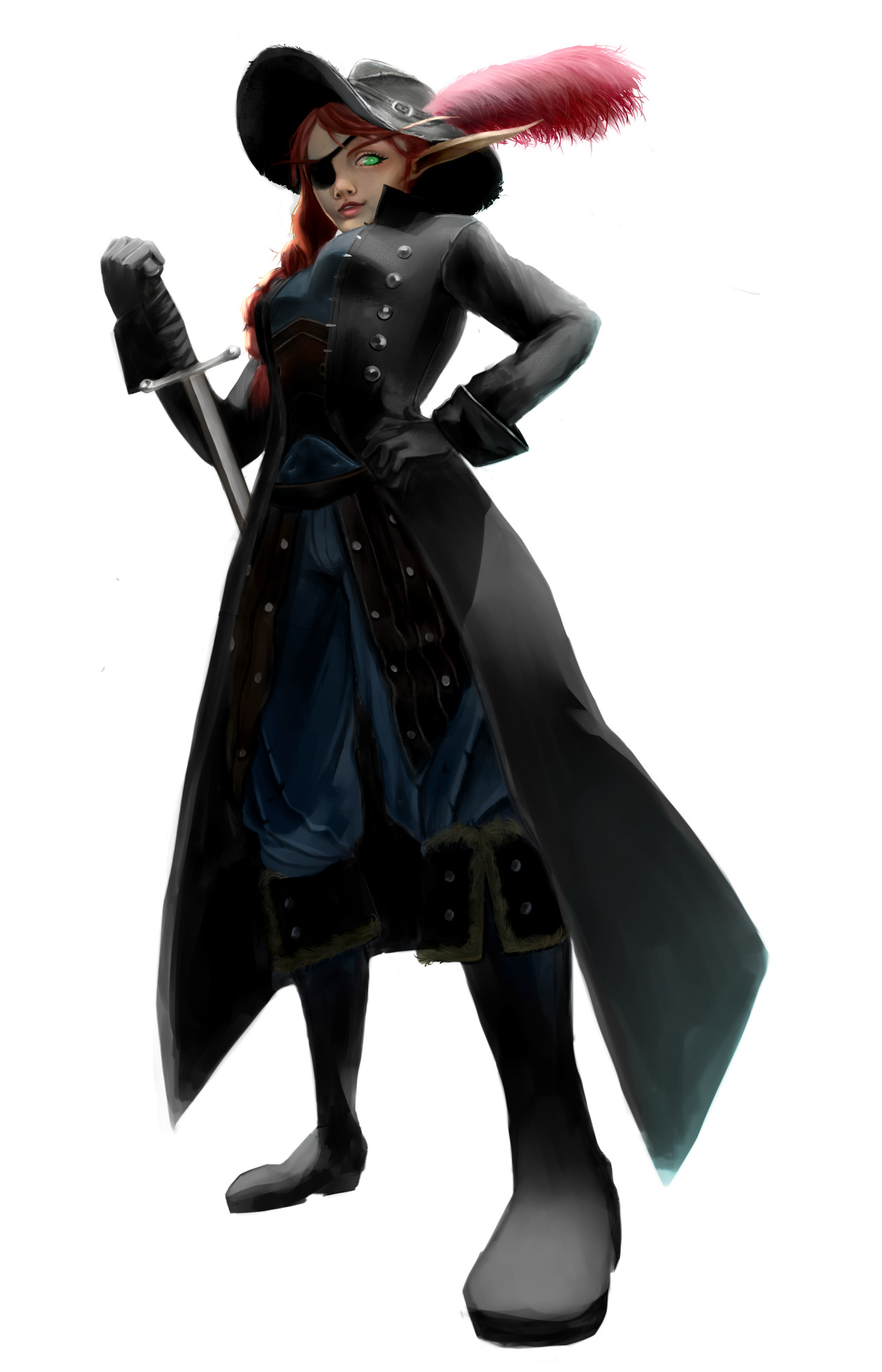 ArtStation - pirate blood elf commission