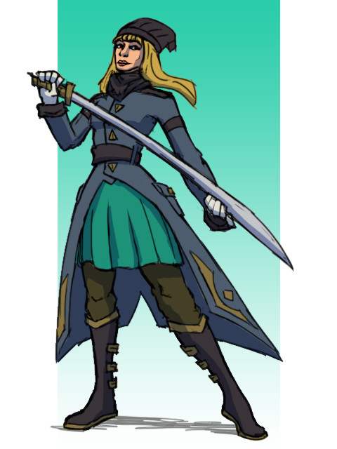 ArtStation - Lady with Sword