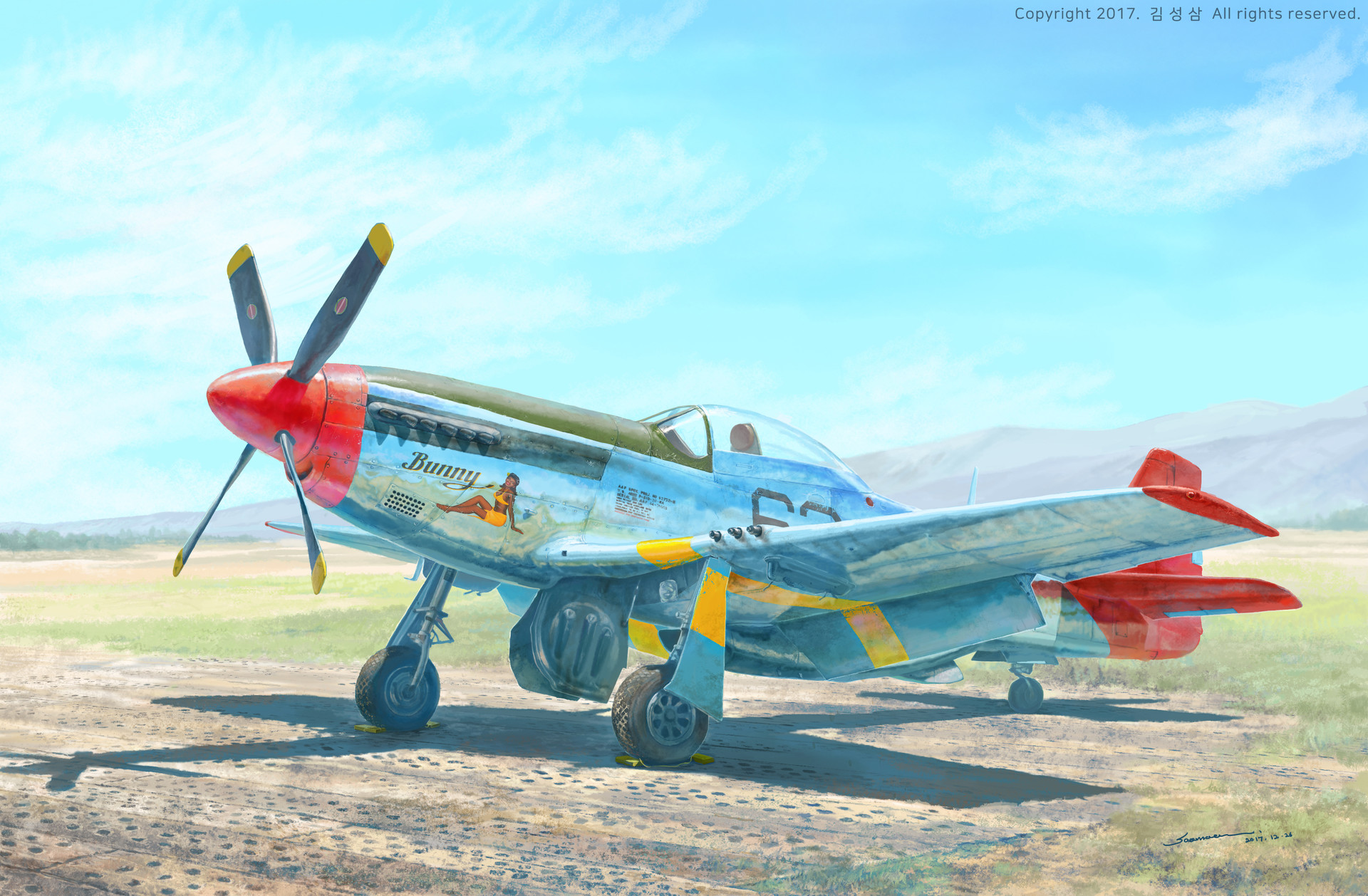 ArtStation - P-51D Mustang "Tuskegee Airman" The Bunny