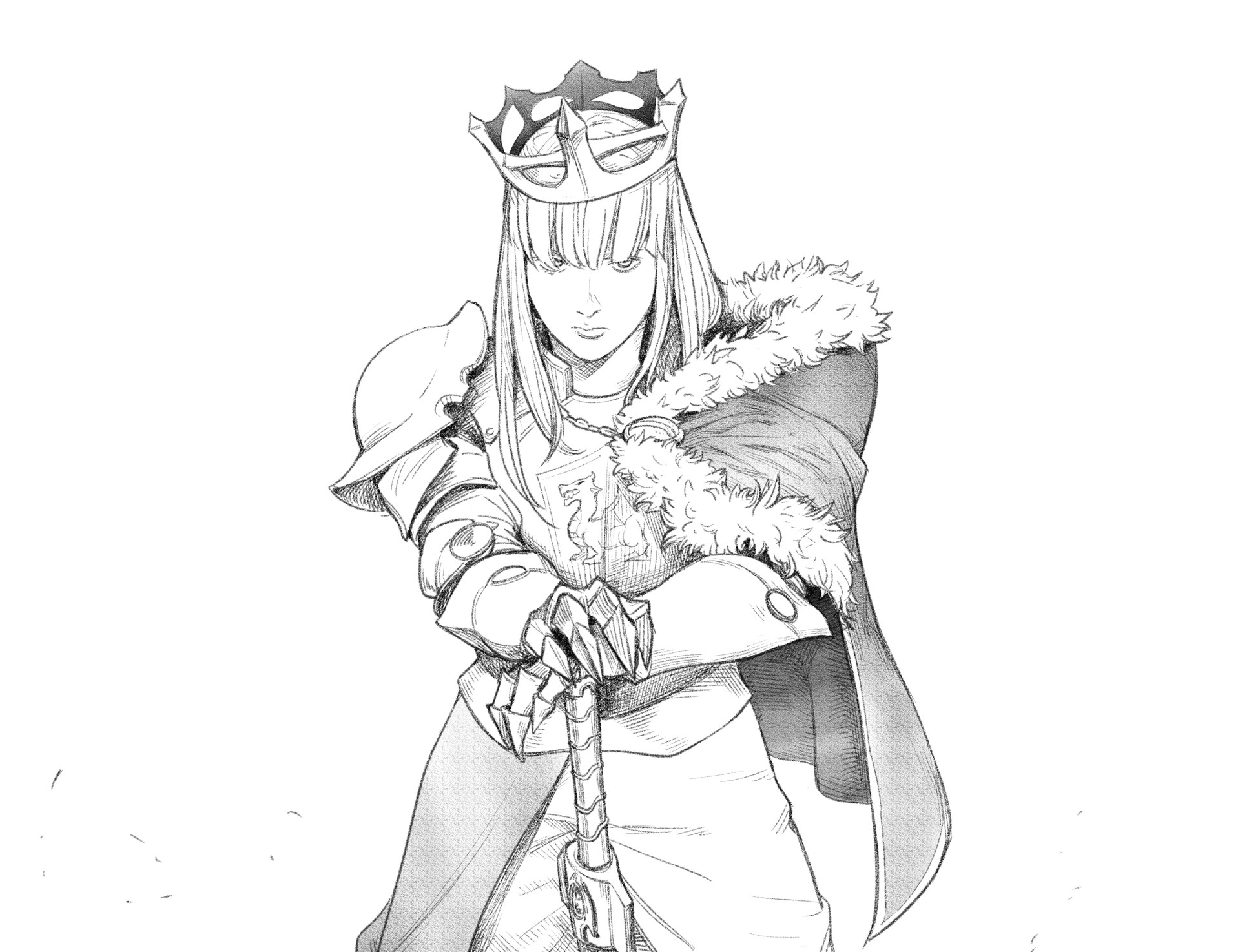 how to draw the knight king