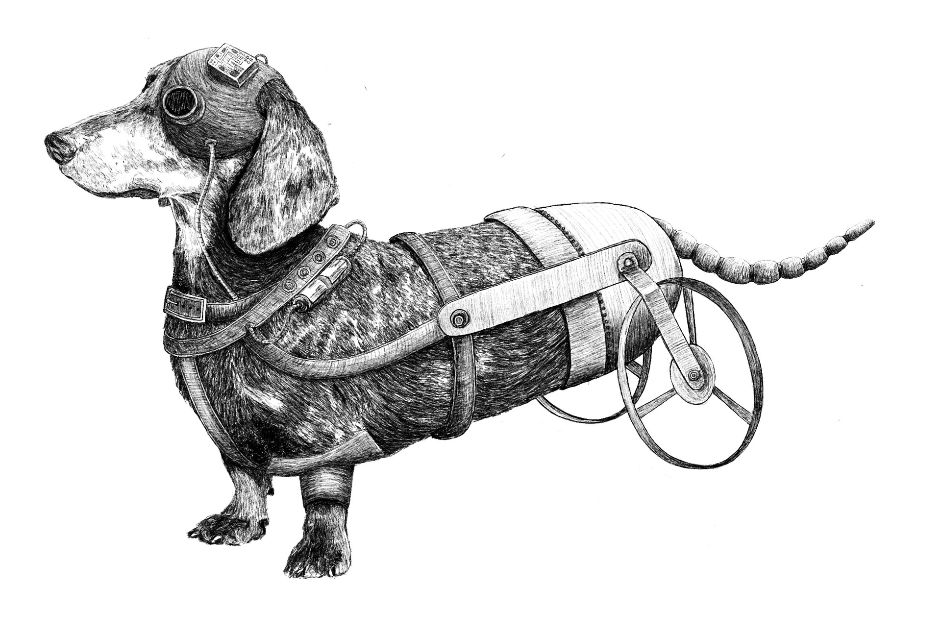 ArtStation - Steampunk Wheel Dog