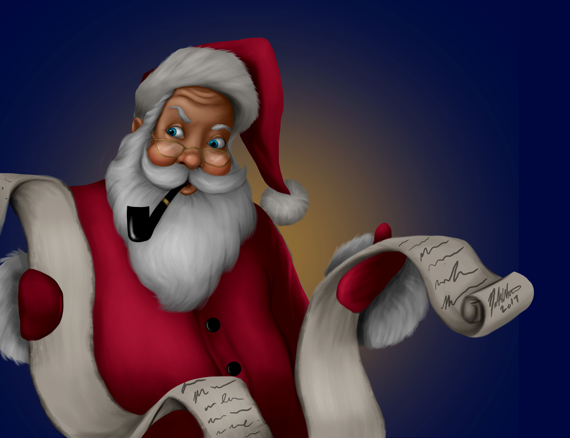 ArtStation - Randolph Herald Santa 2017