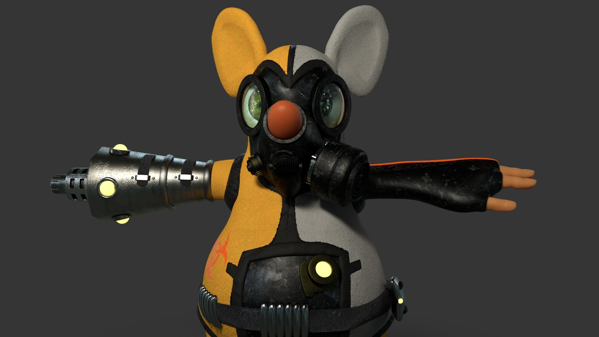 Chiang Kheng He - Hazmat Rat - Texturing and Modeling