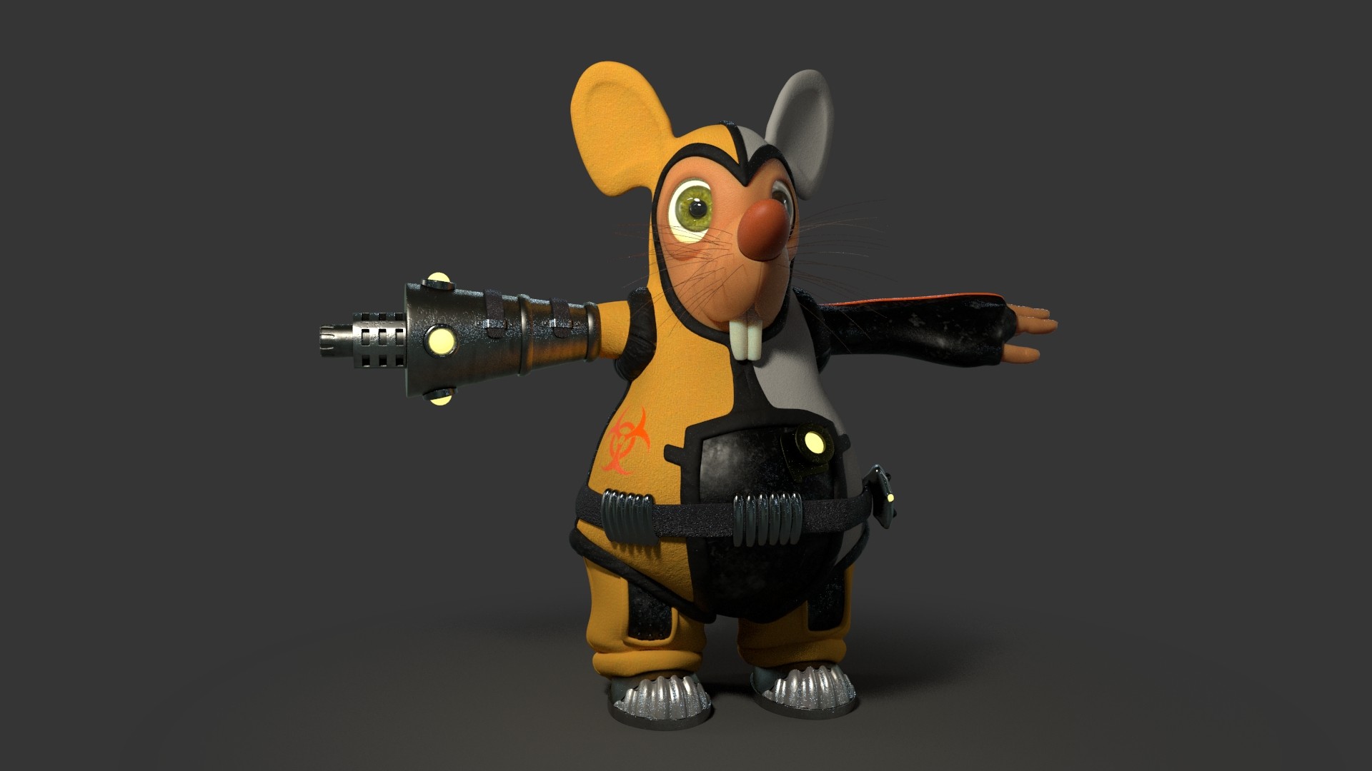 Chiang Kheng He - Hazmat Rat - Texturing and Modeling