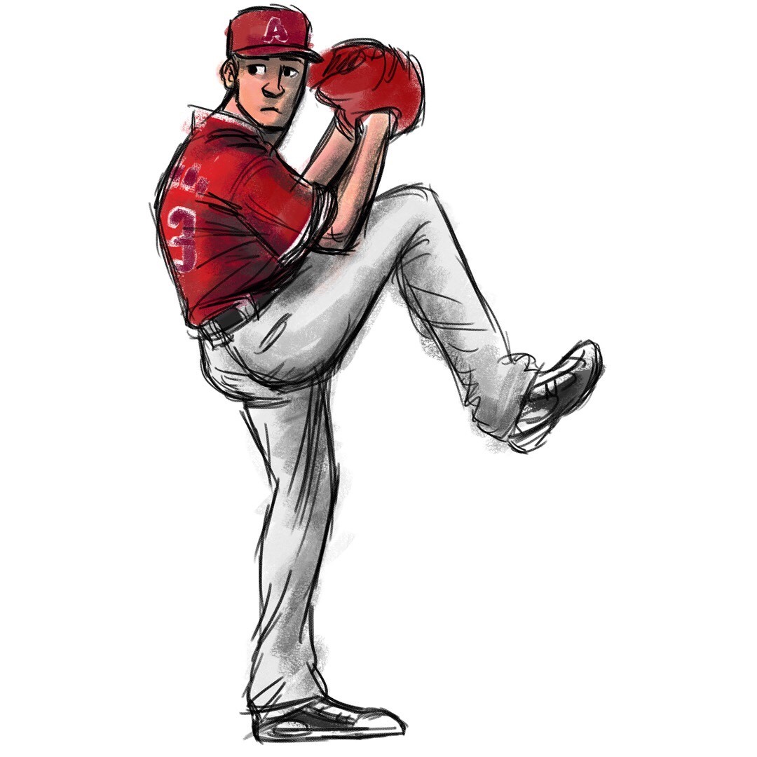 Baseball Pitcher Drawing
