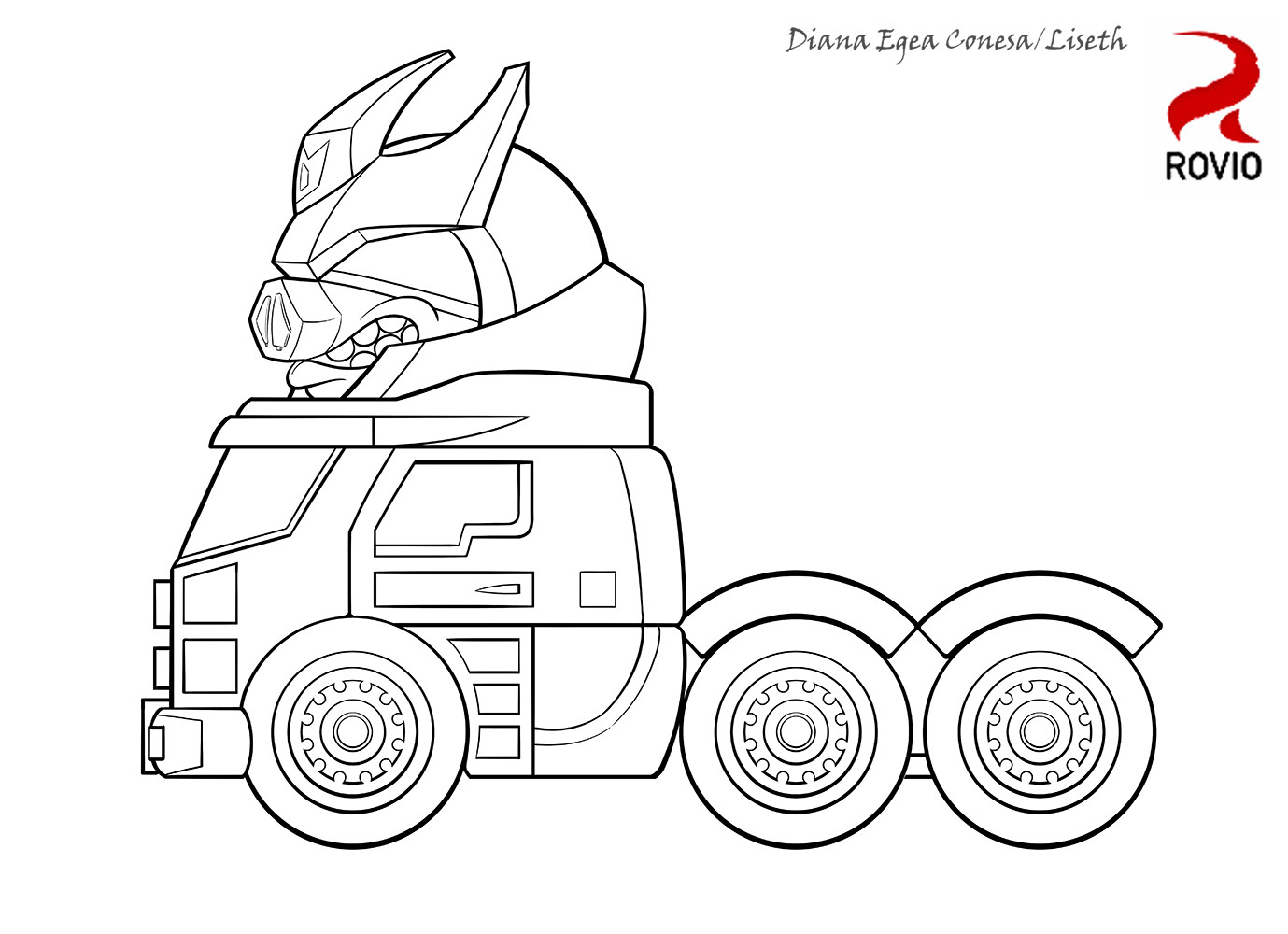 transformer angry bird coloring pages