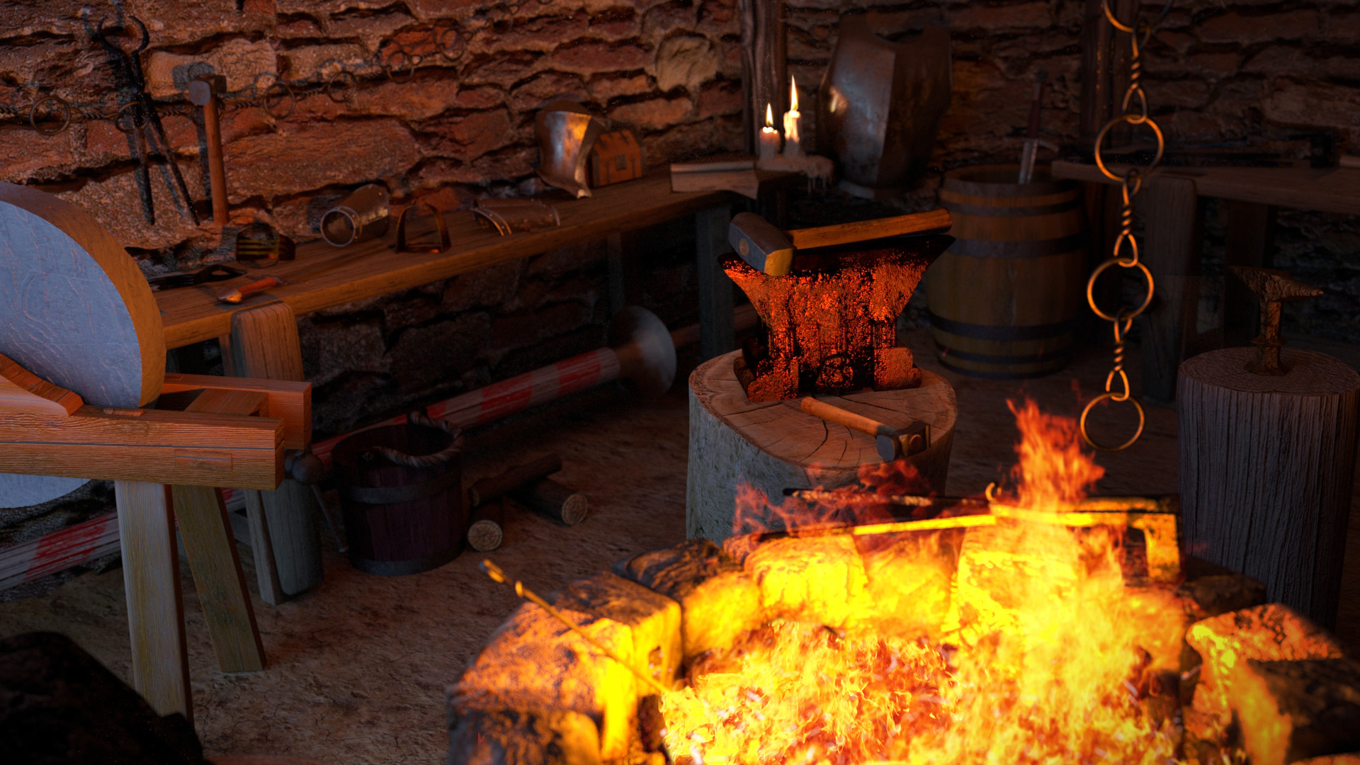 ArtStation - The 14th century's forge.