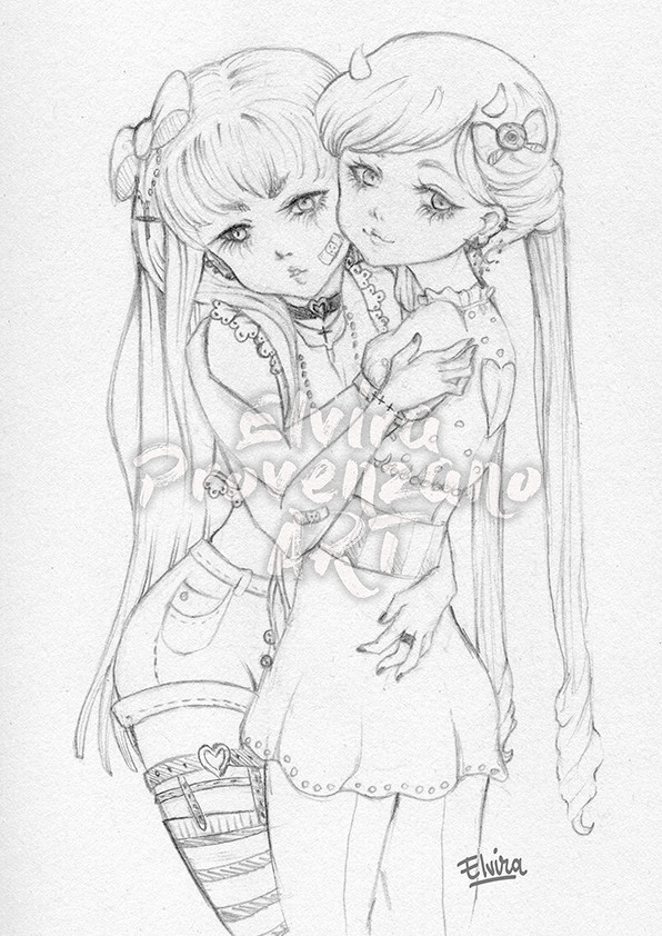 Cute Creepy Girl Drawings
