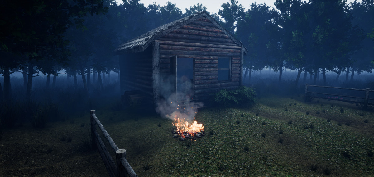 ArtStation - Lone House In A Lonely Forest.