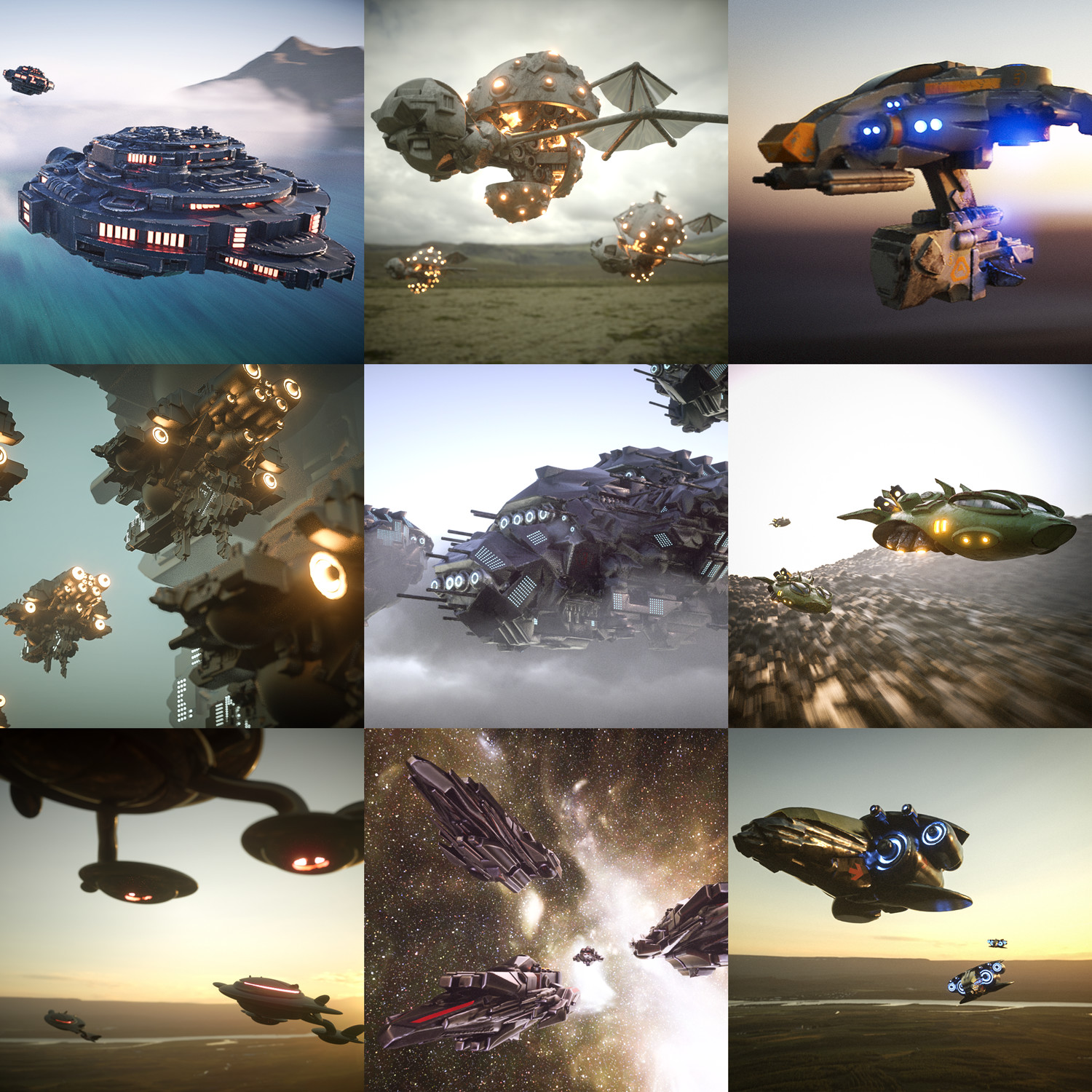 ArtStation - VR sculpted spaceships