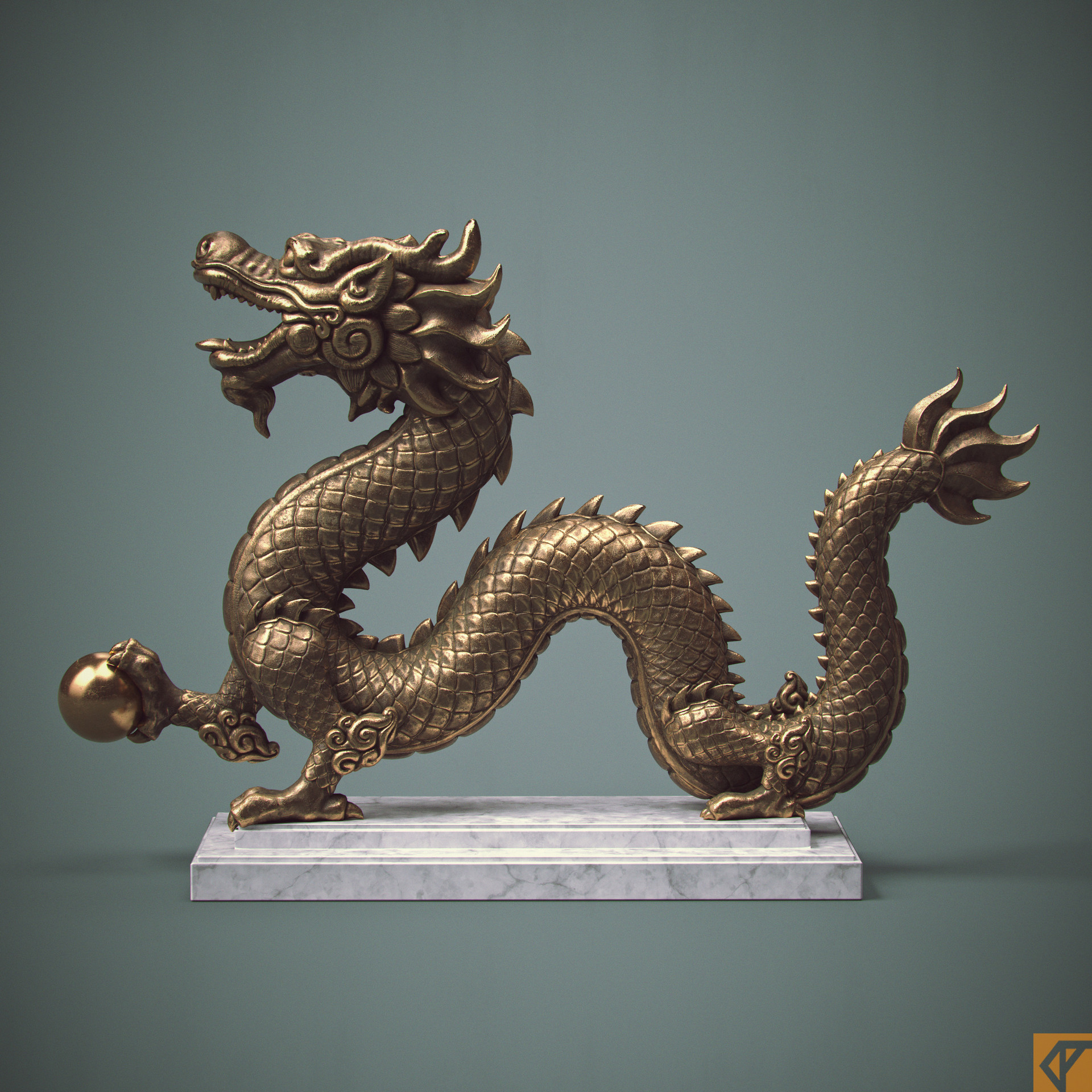 ArtStation - Dragon Statue