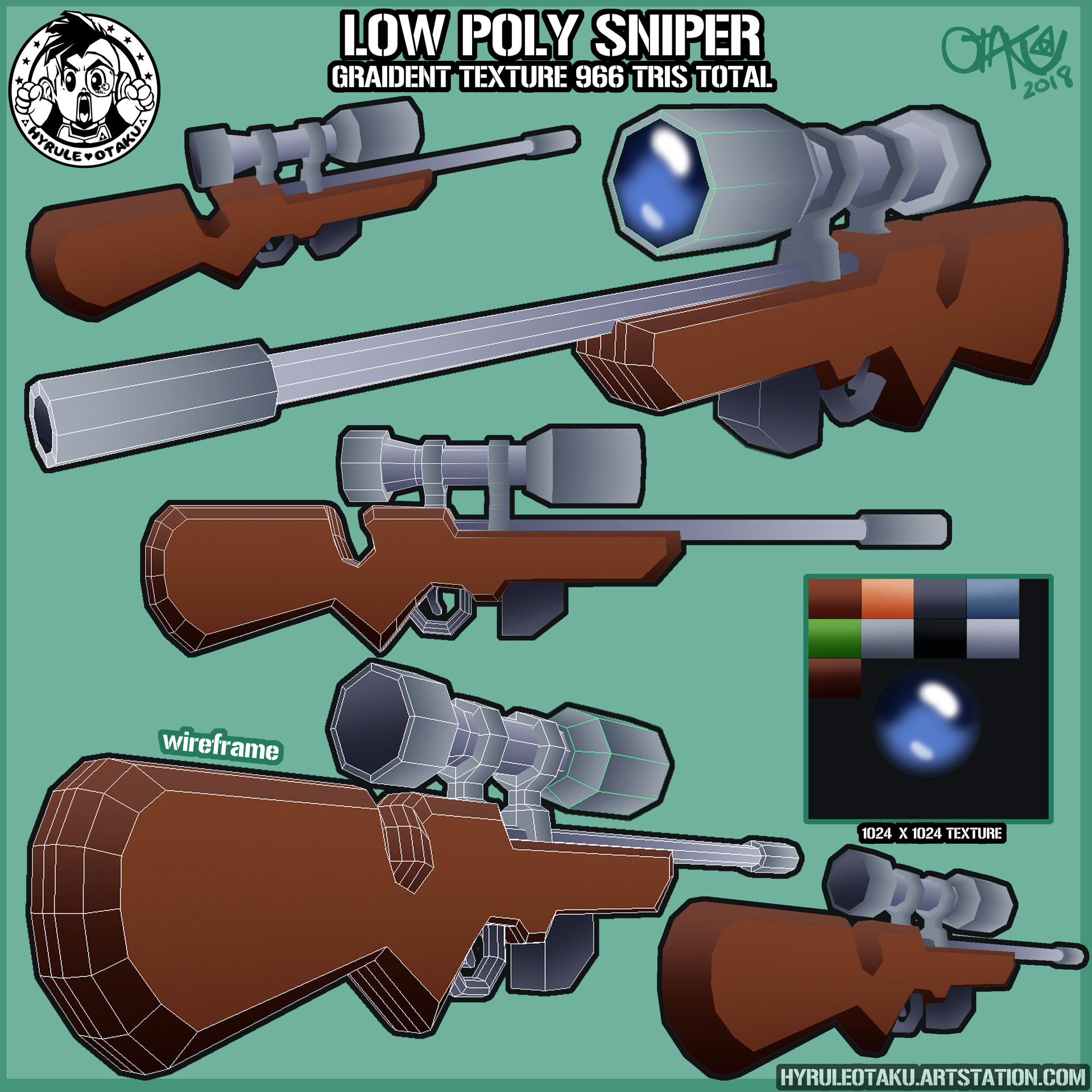 ArtStation - Low Poly Sniper