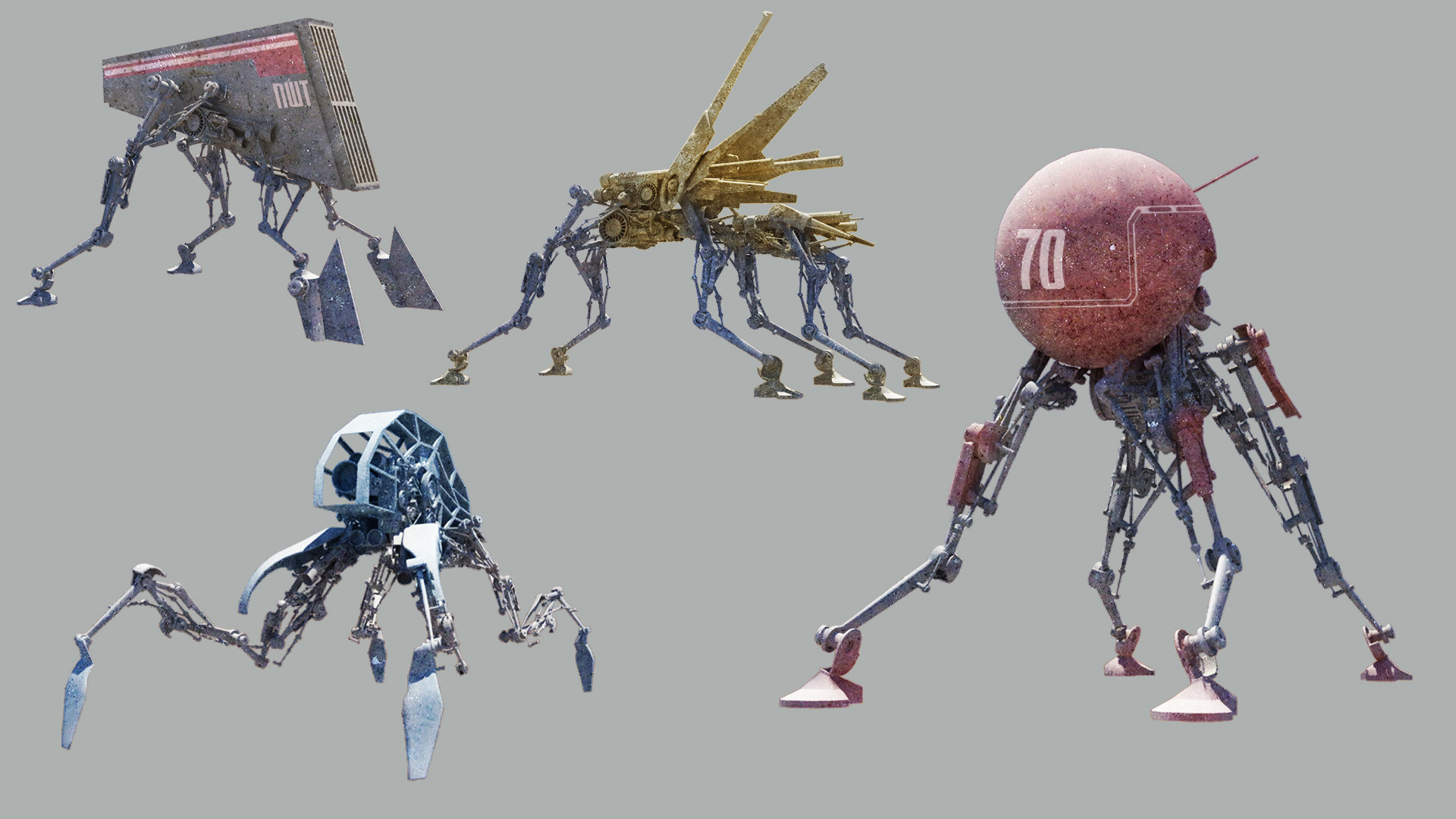 ArtStation - Robots color pass concept