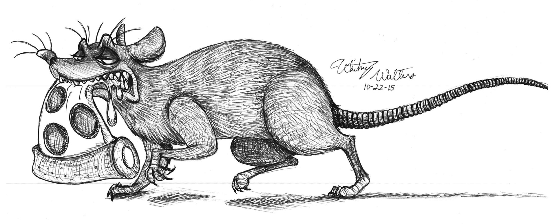 how to draw pizza rat