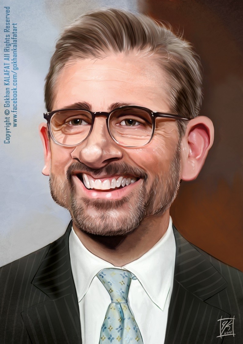 ArtStation - Steve Carell Portrait work