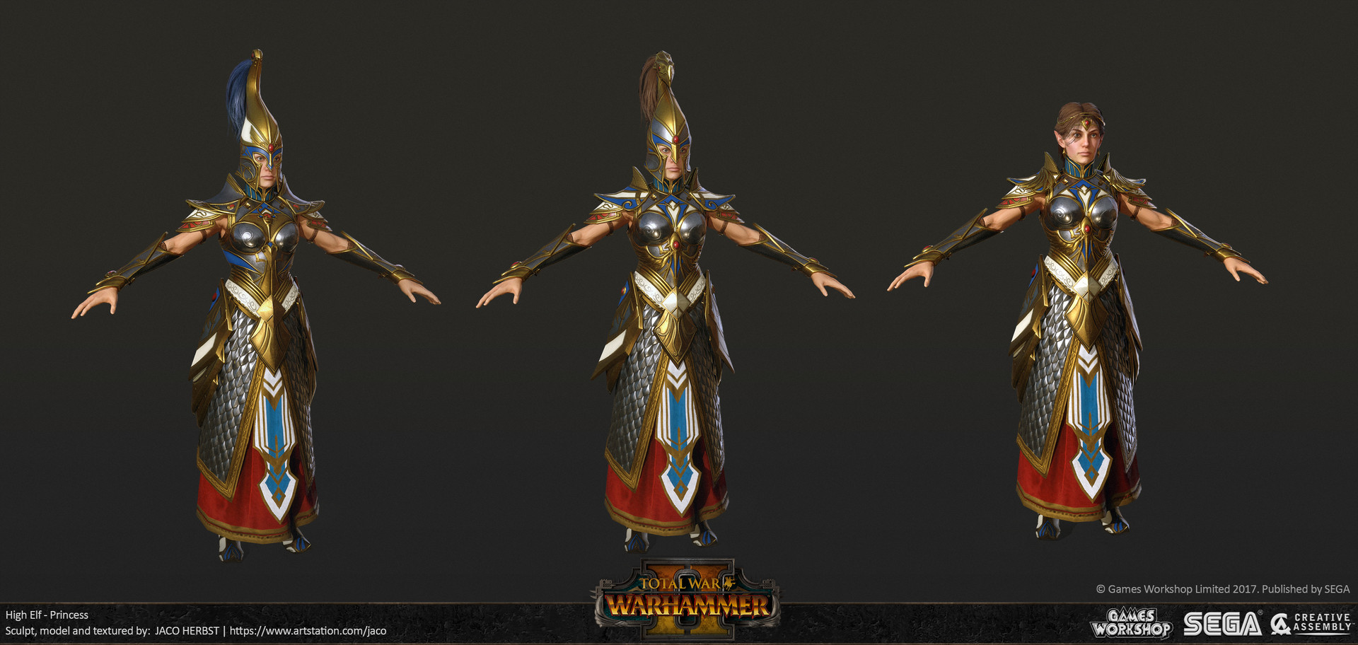 ArtStation - High Elves - Princess, Prince and Archers