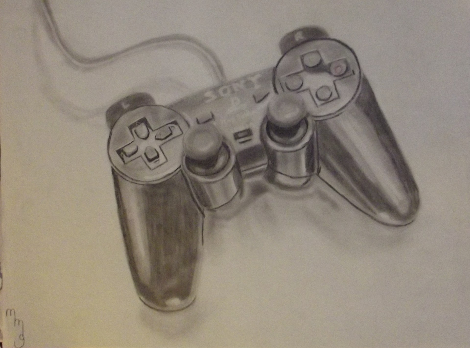 playstation 2 controller drawing
