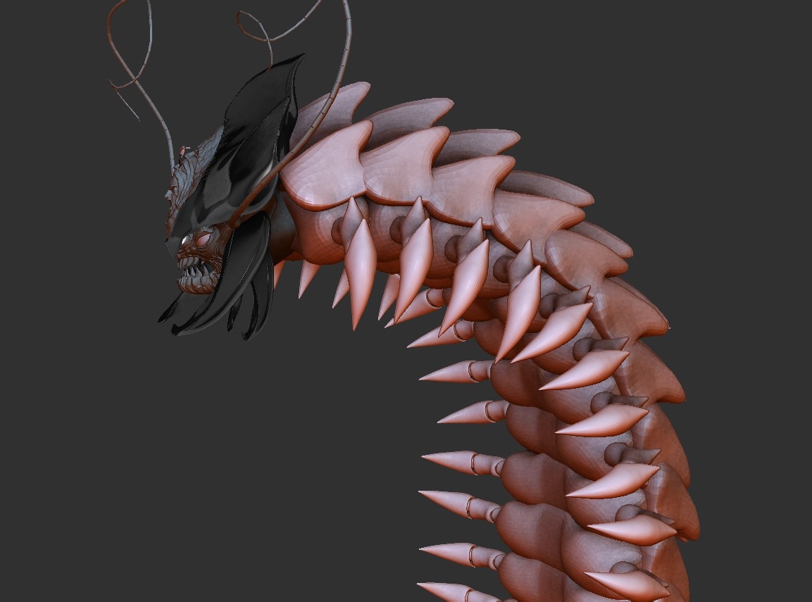 Sacha Delon - 3D Elder Centipede (OnePunch Man) + sketchfab
