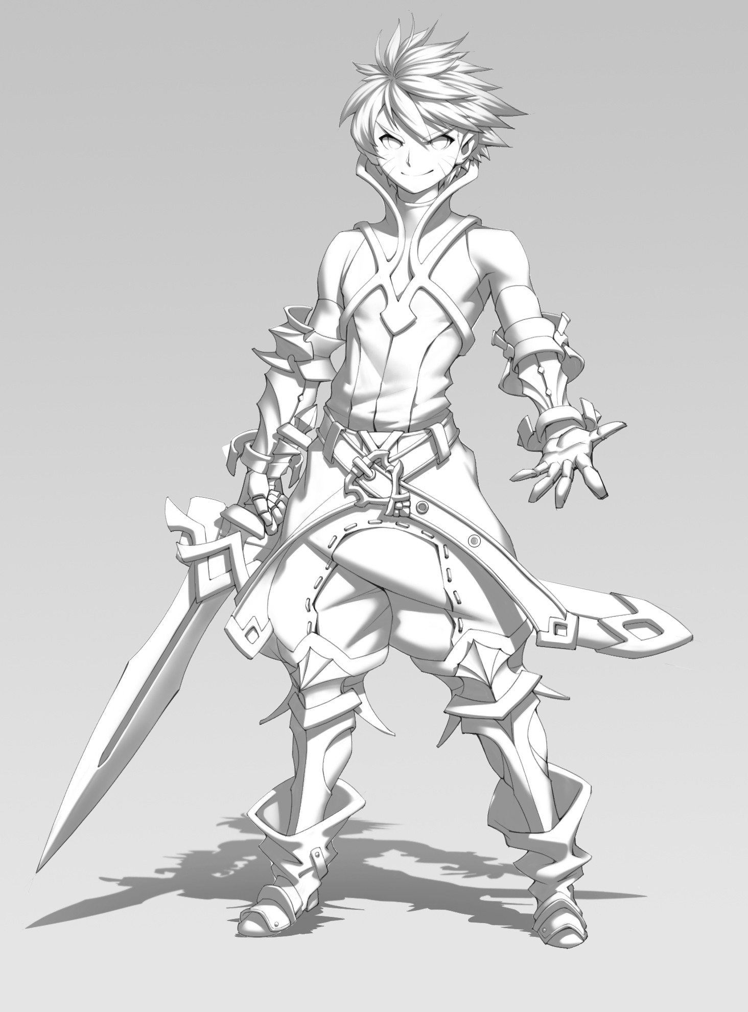 Anime Warrior Guy Drawing