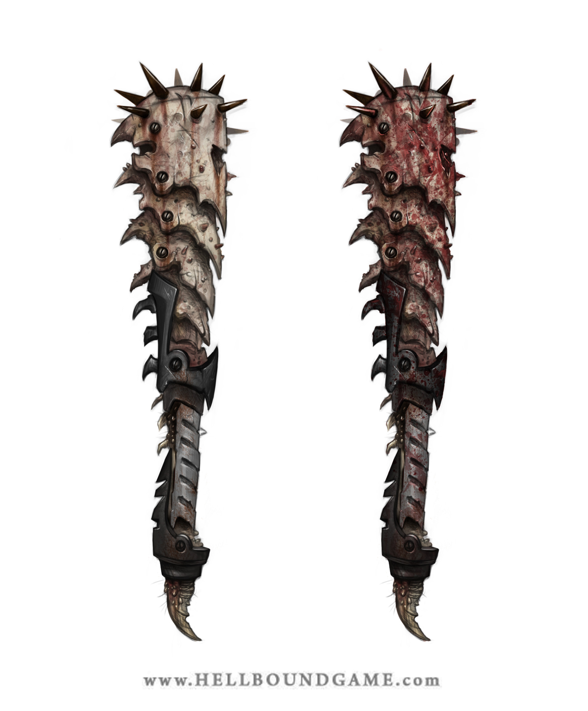 ArtStation - Weapon 1 (skull smasher) > Hellbound weapon: Headcrusher