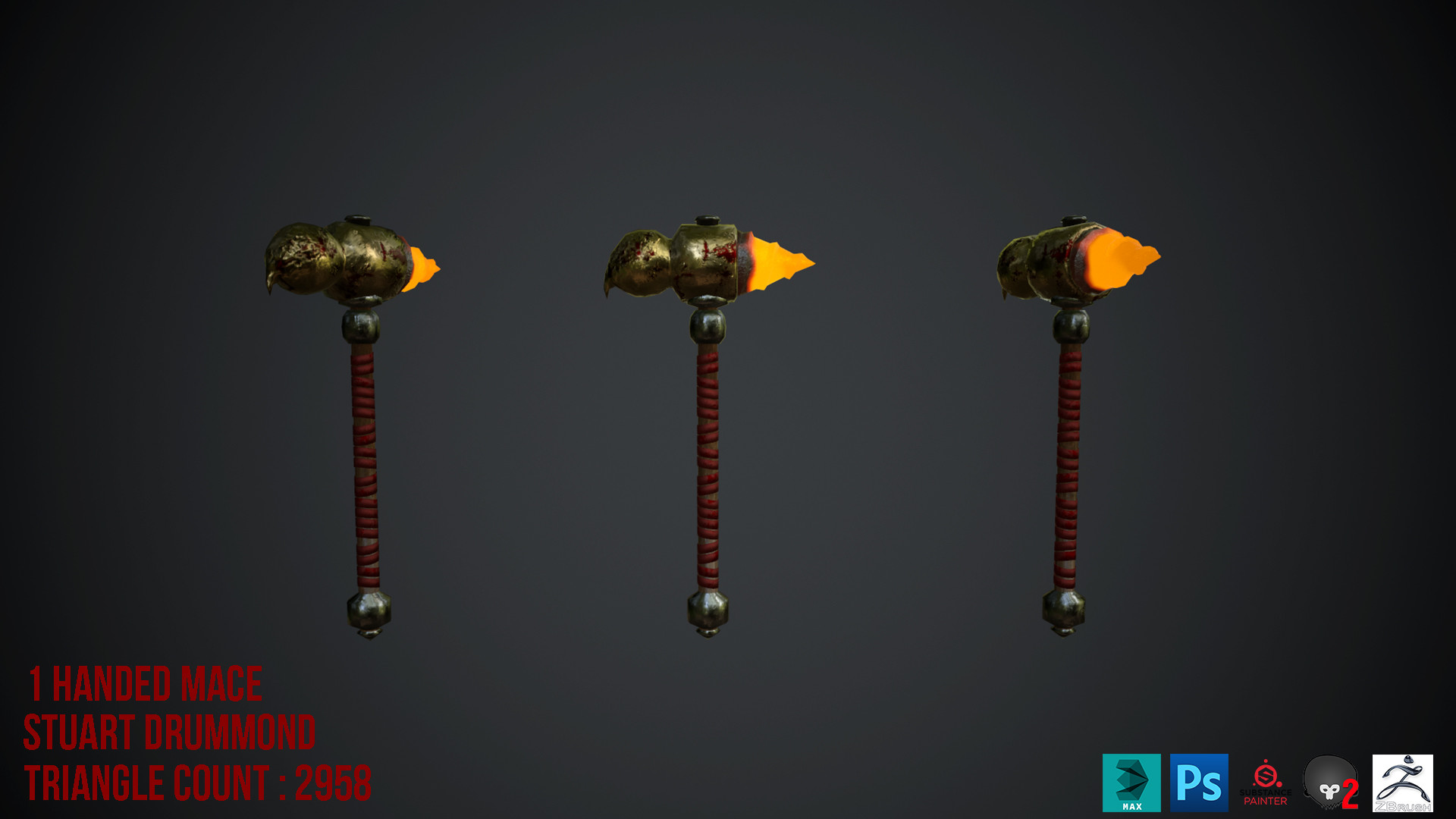 ArtStation - 1 Handed Mace Game Asset