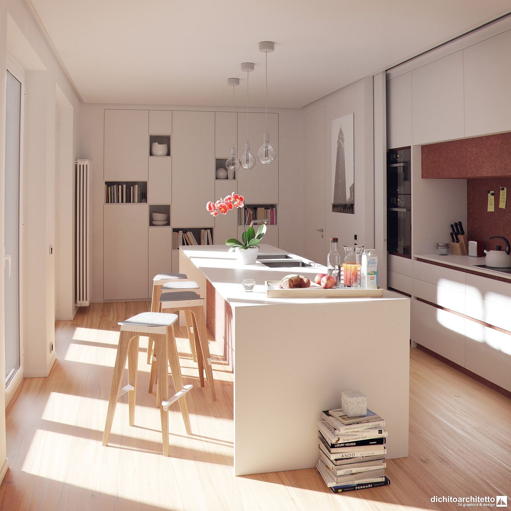 ArtStation - Kitchen (minimalist interior scene #4)