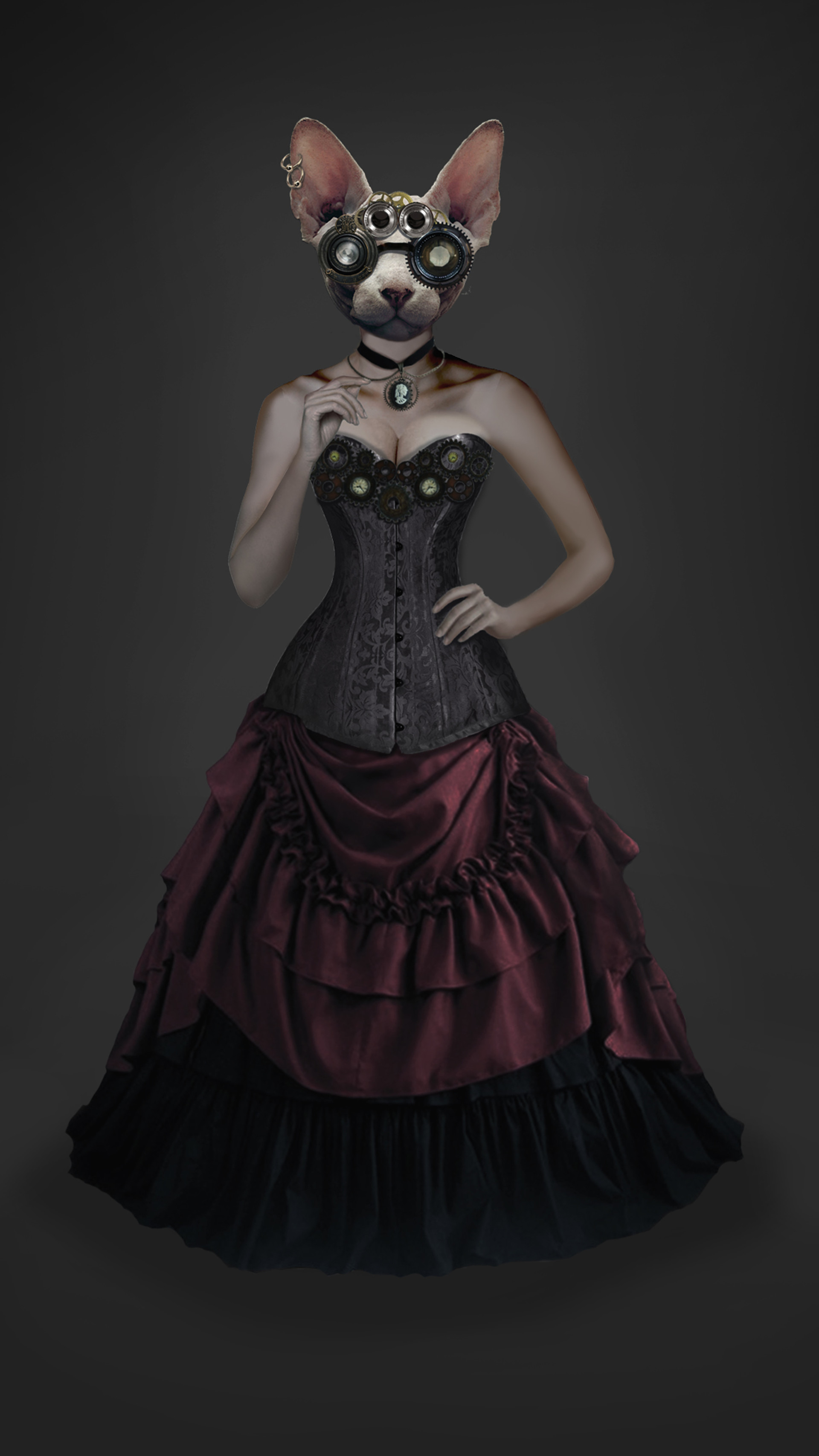 ArtStation - Steam punk cat lady